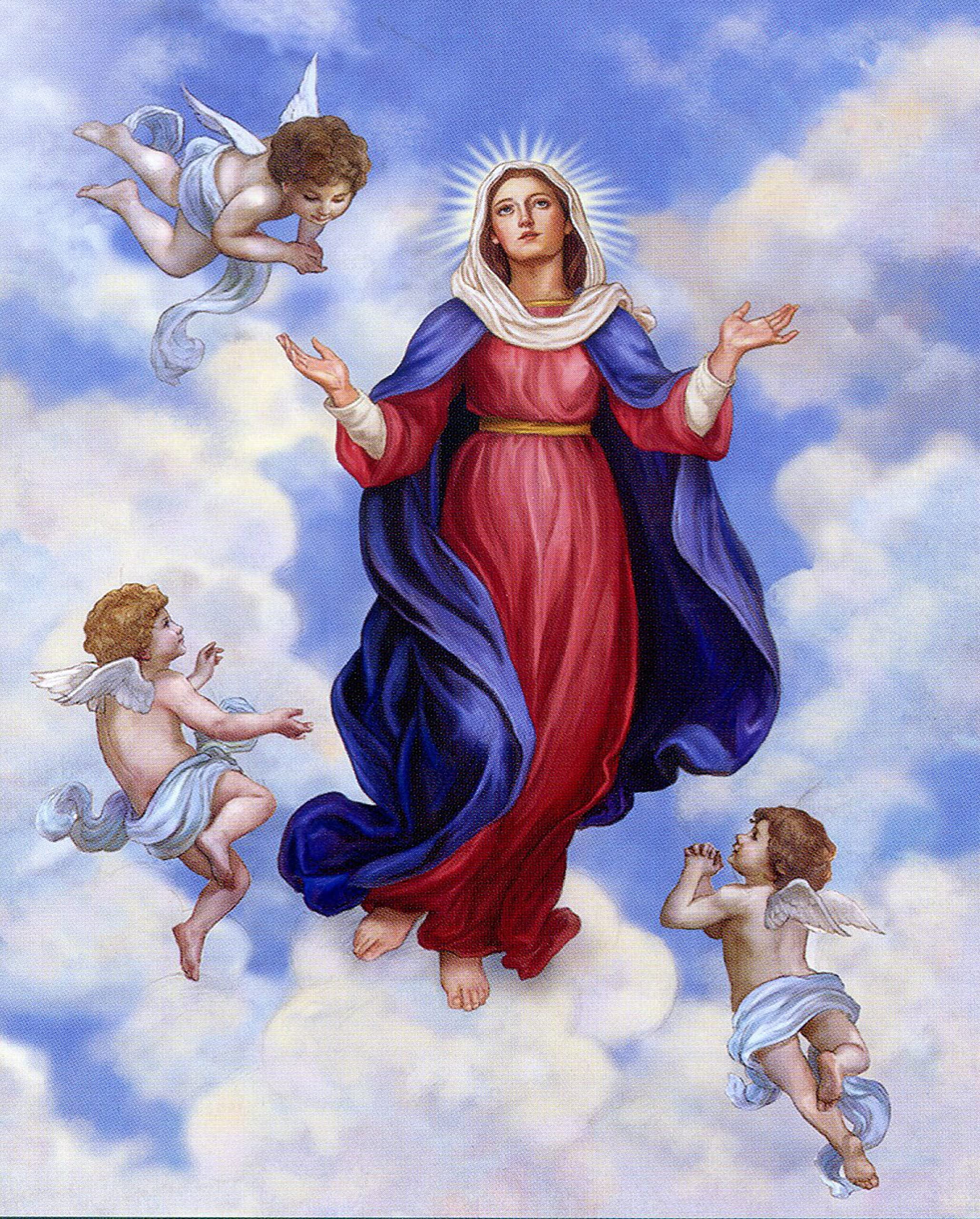 Catholic print picture - Assumption of Mary T - 8" x 10" ready to be ...