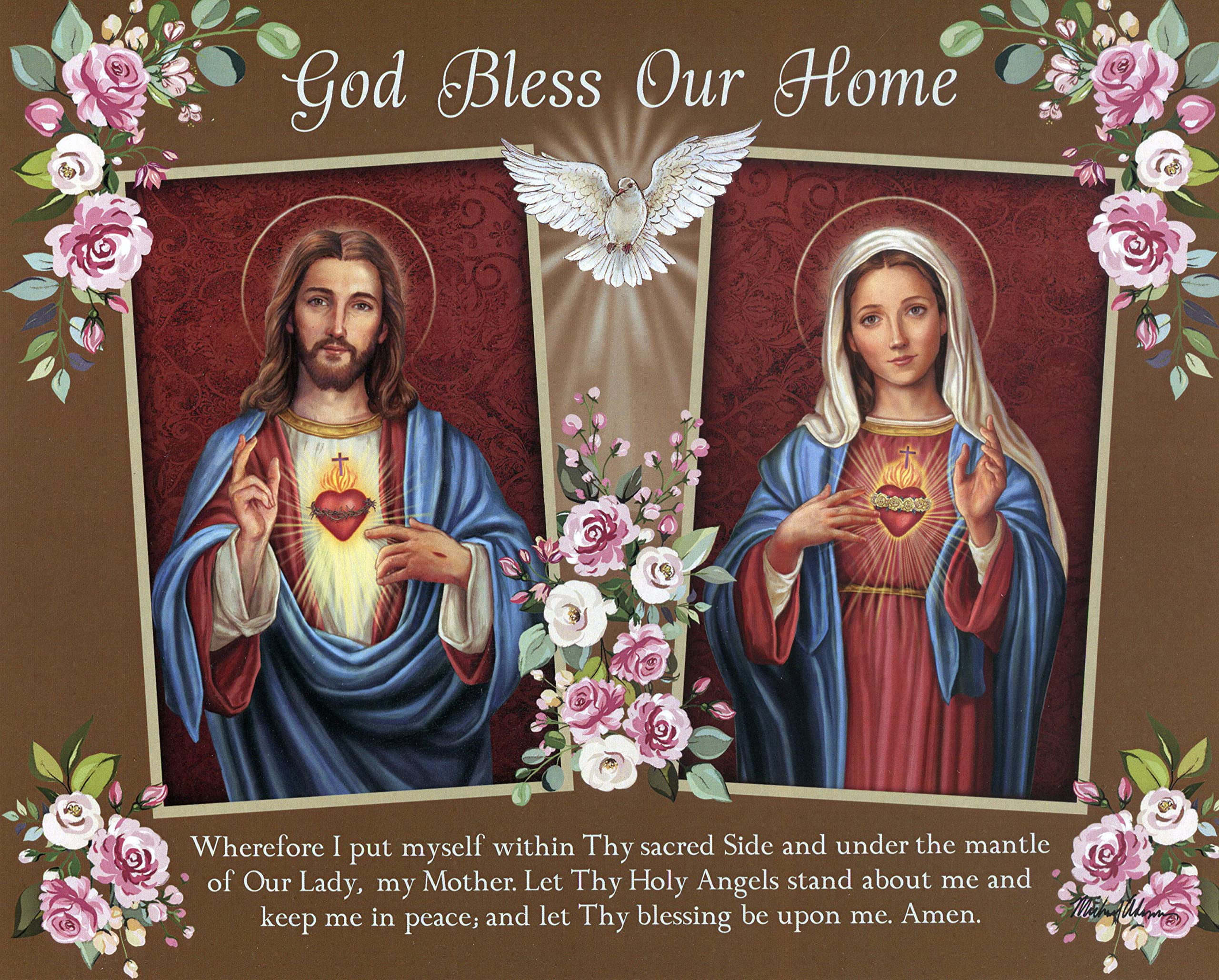 Catholic print picture - Bless Our Home T- 8" x 10" ready to be framed ...