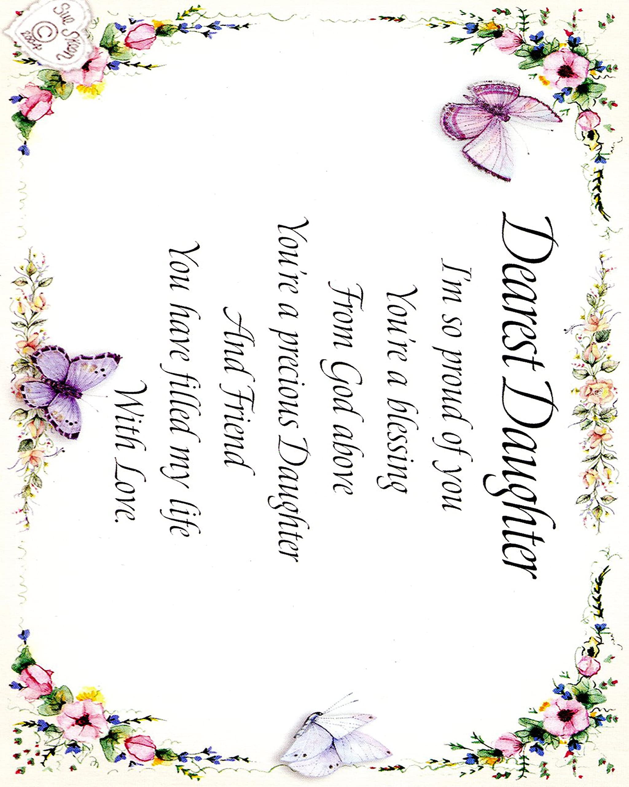 Catholic print picture - DEAREST DAUGHTER - 8" x 10" ready to be framed ...