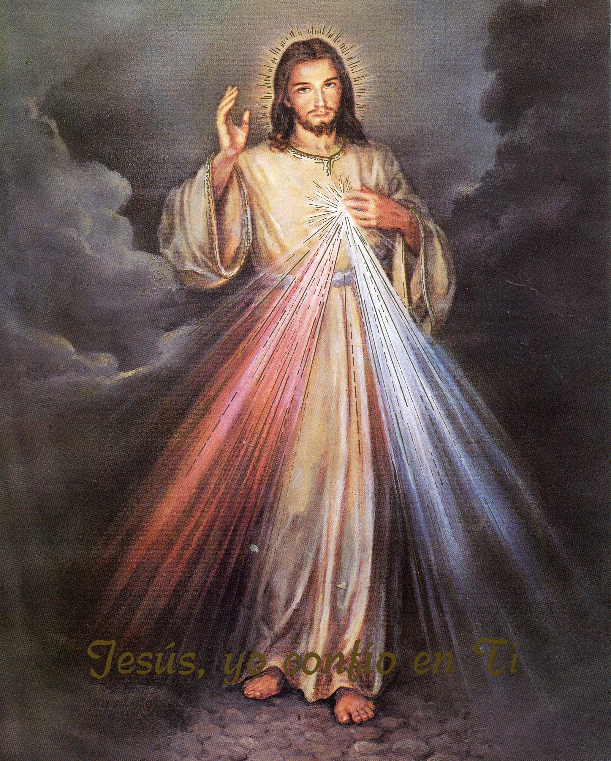 Catholic print picture - Divine Mercy Spanish T - 8" x 10" ready to be ...