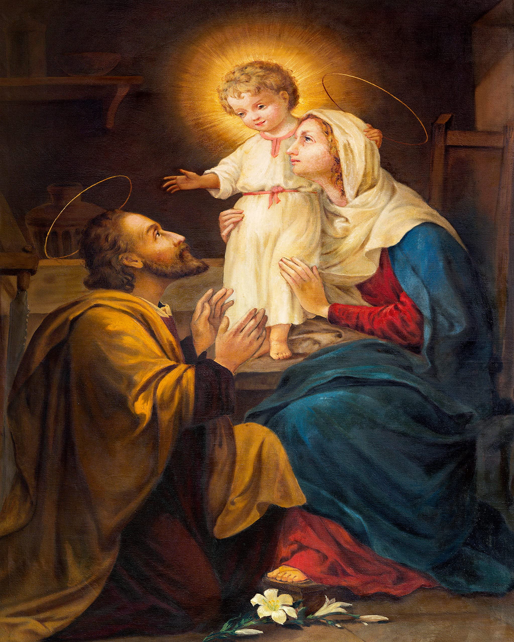 Catholic print picture - HOLY FAMILY SH10 - 8" x 10" ready to be framed ...