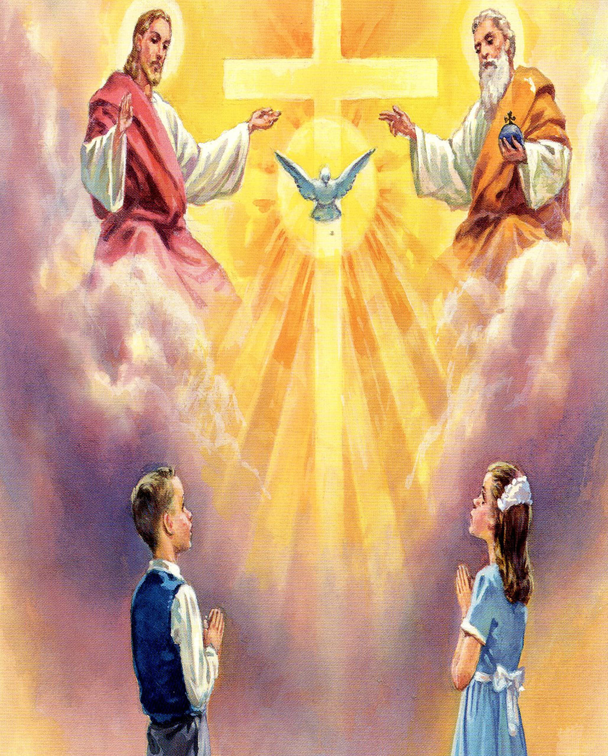 Catholic print picture - Holy Trinity N - 8" x 10" ready to be framed ...
