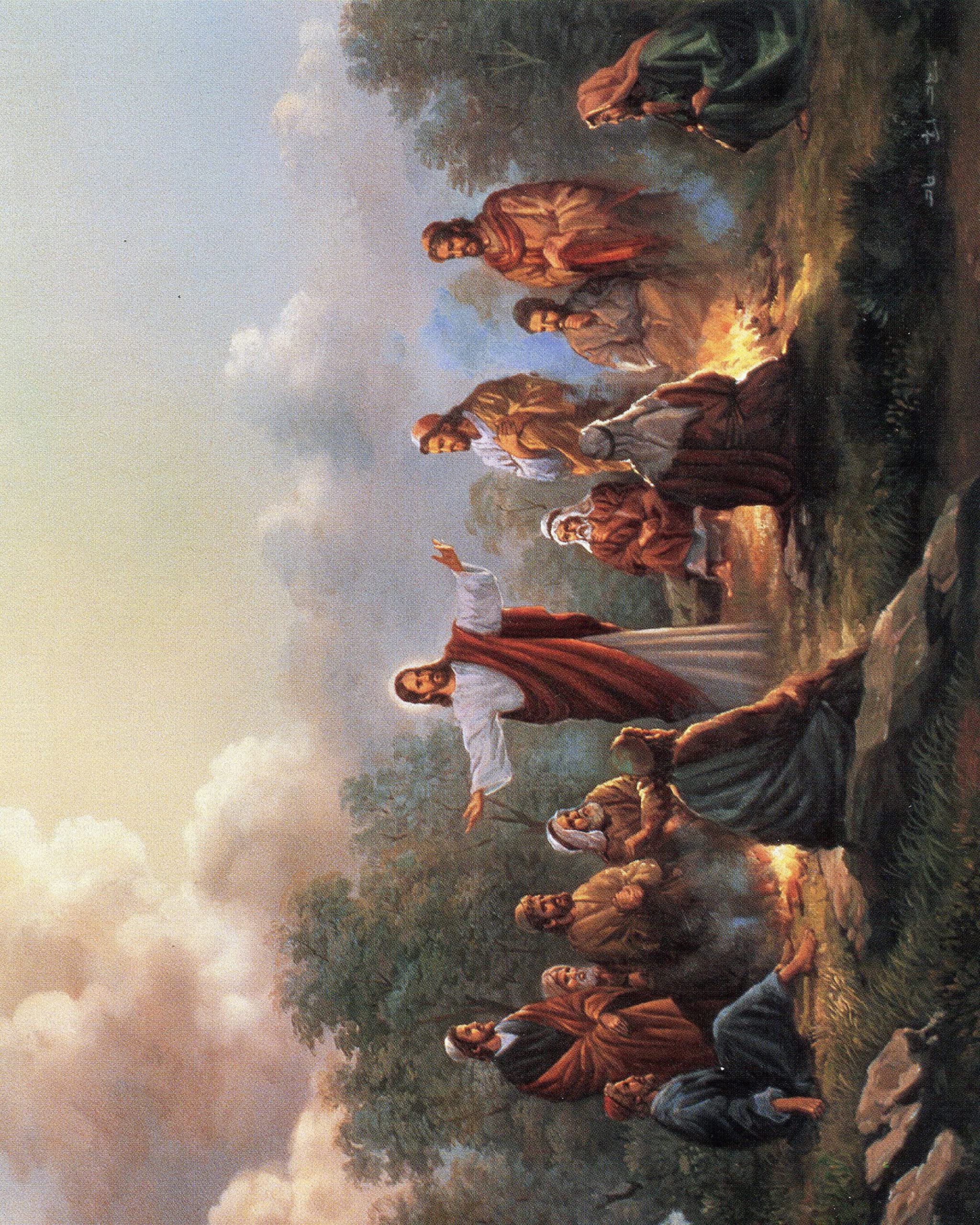 Catholic print picture - JESUS AND APOSTLES 2 - 8" x 10" ready to be ...