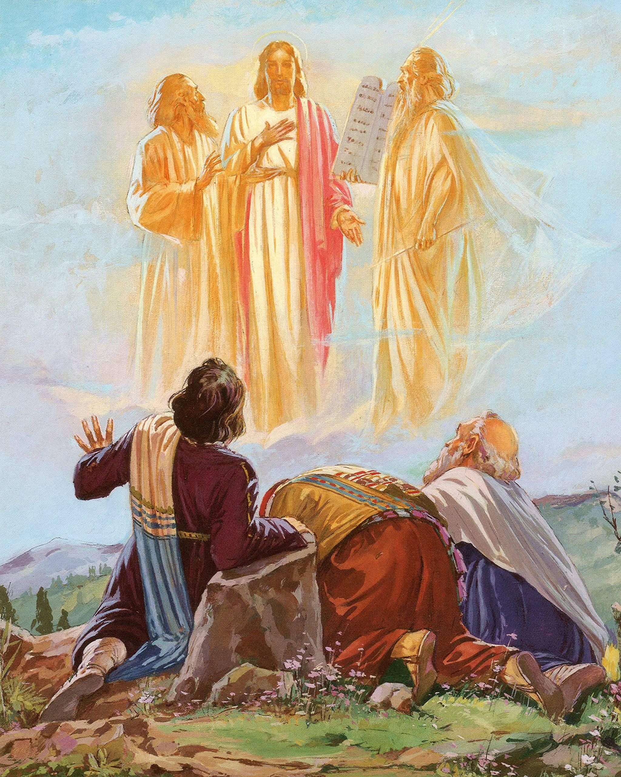 Catholic print picture - JESUS, MOSES AND ELIJAH P - 8" x 10" ready to ...