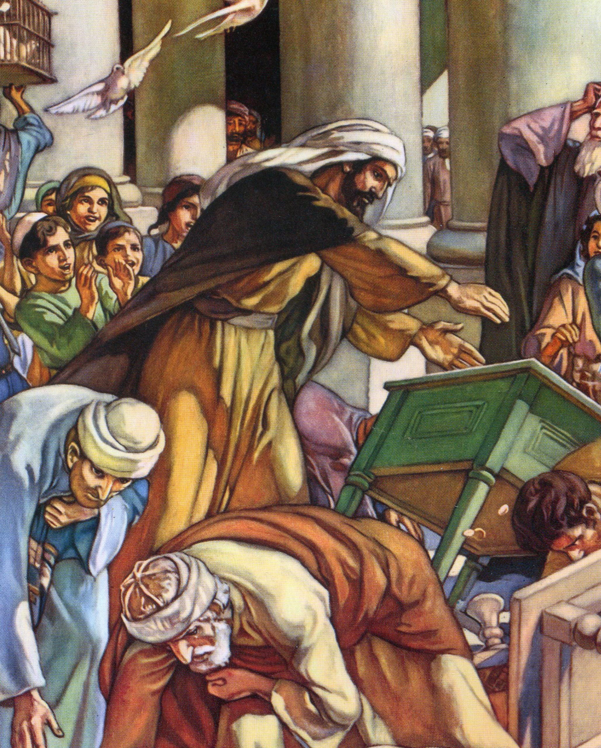 Catholic print picture - Jesus Cleanses the Temple C - 8" x 10" ready ...
