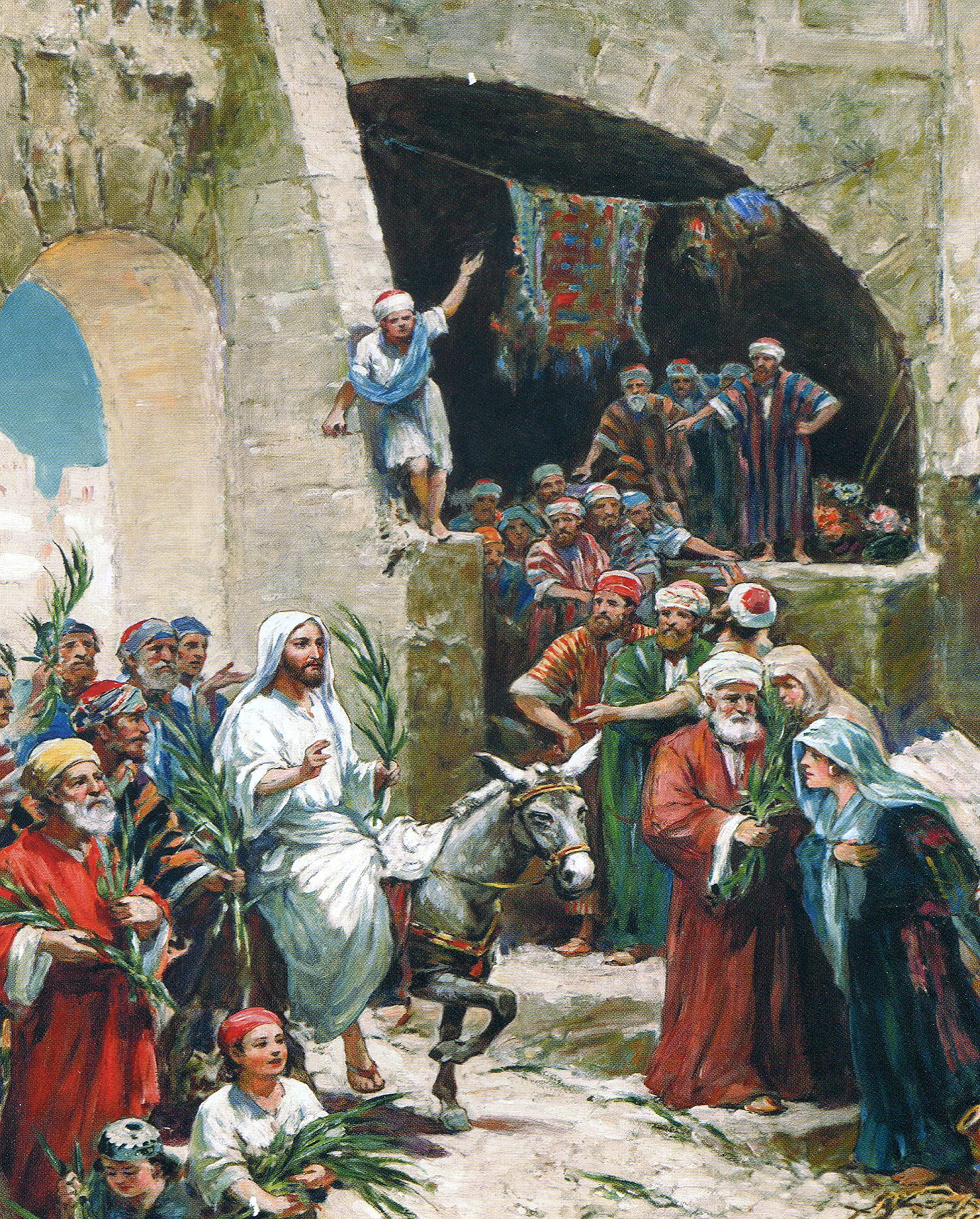 Catholic print picture - Jesus Enters Jerusalem 2T - 8" x 10" ready to ...