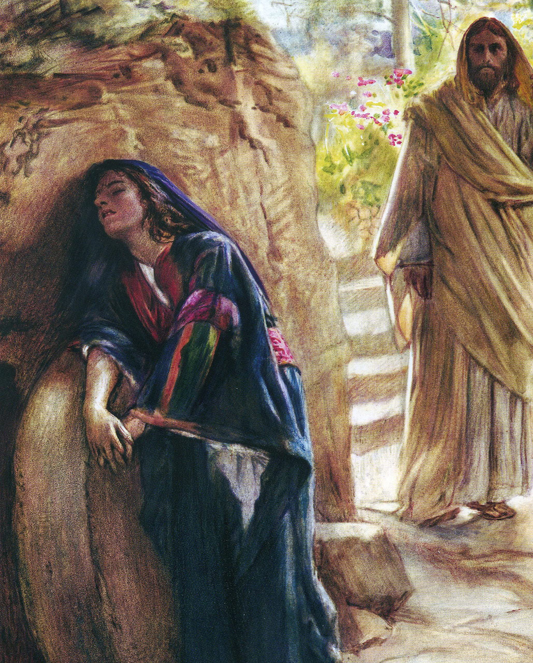 Catholic print picture - Jesus & Mary Magdalene C- 8" x 10" ready to be ...