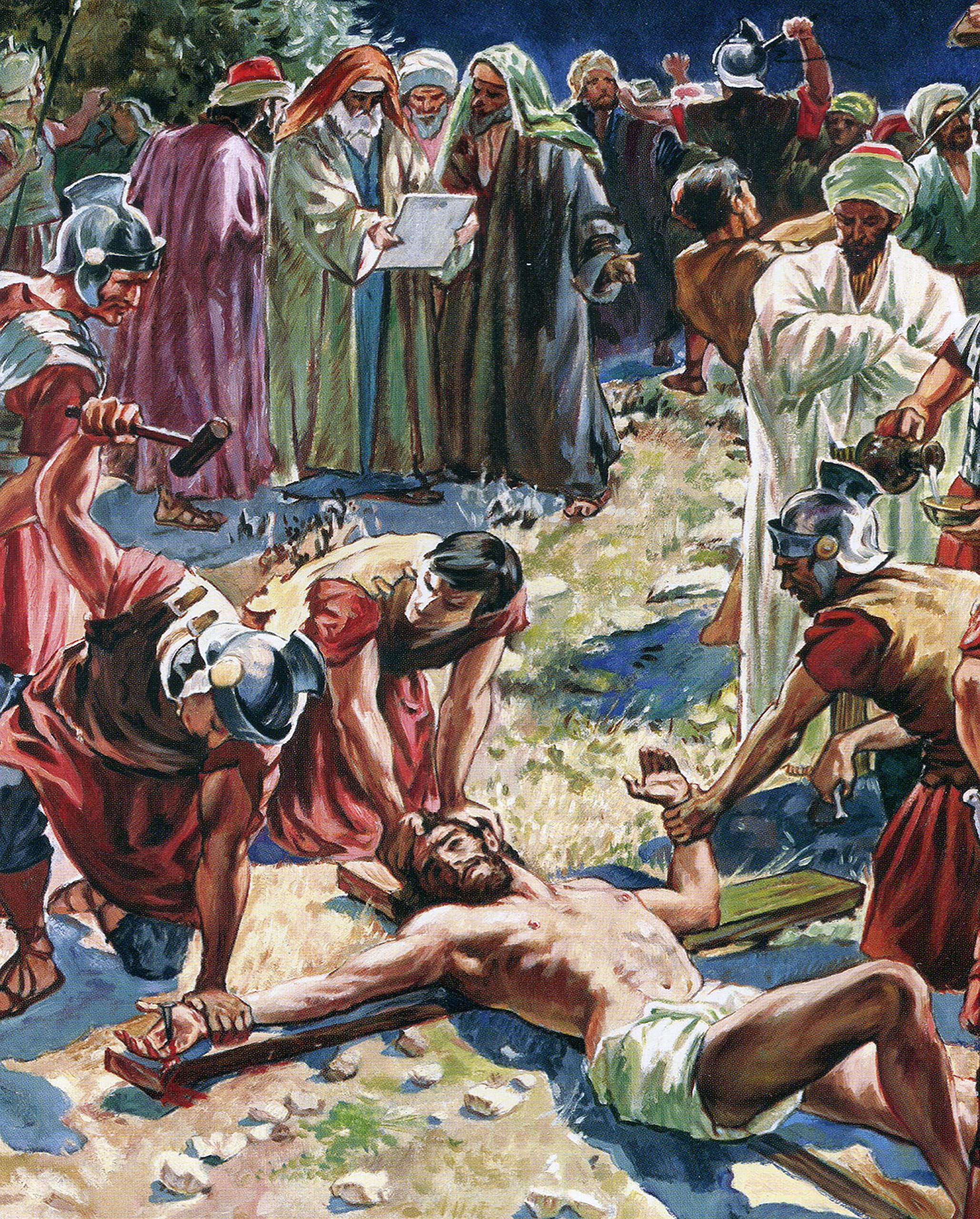 Catholic print picture - Jesus Nailed to Cross T - 8" x 10" ready to be ...
