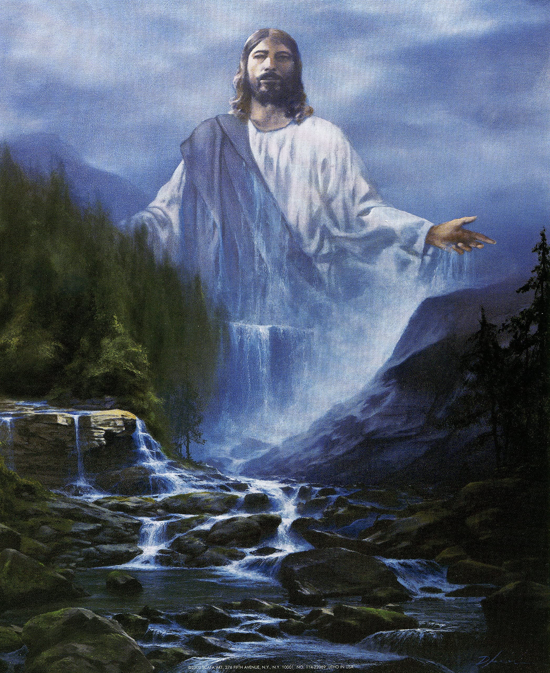 Catholic print picture - Jesus in Nature - 8" x 10" ready to be framed ...