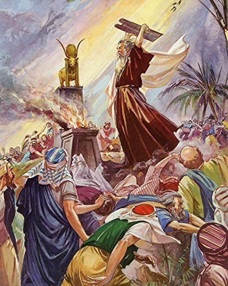 Catholic print picture - MOSES BREAKS TABLETS P - 8" x 10" ready to be ...