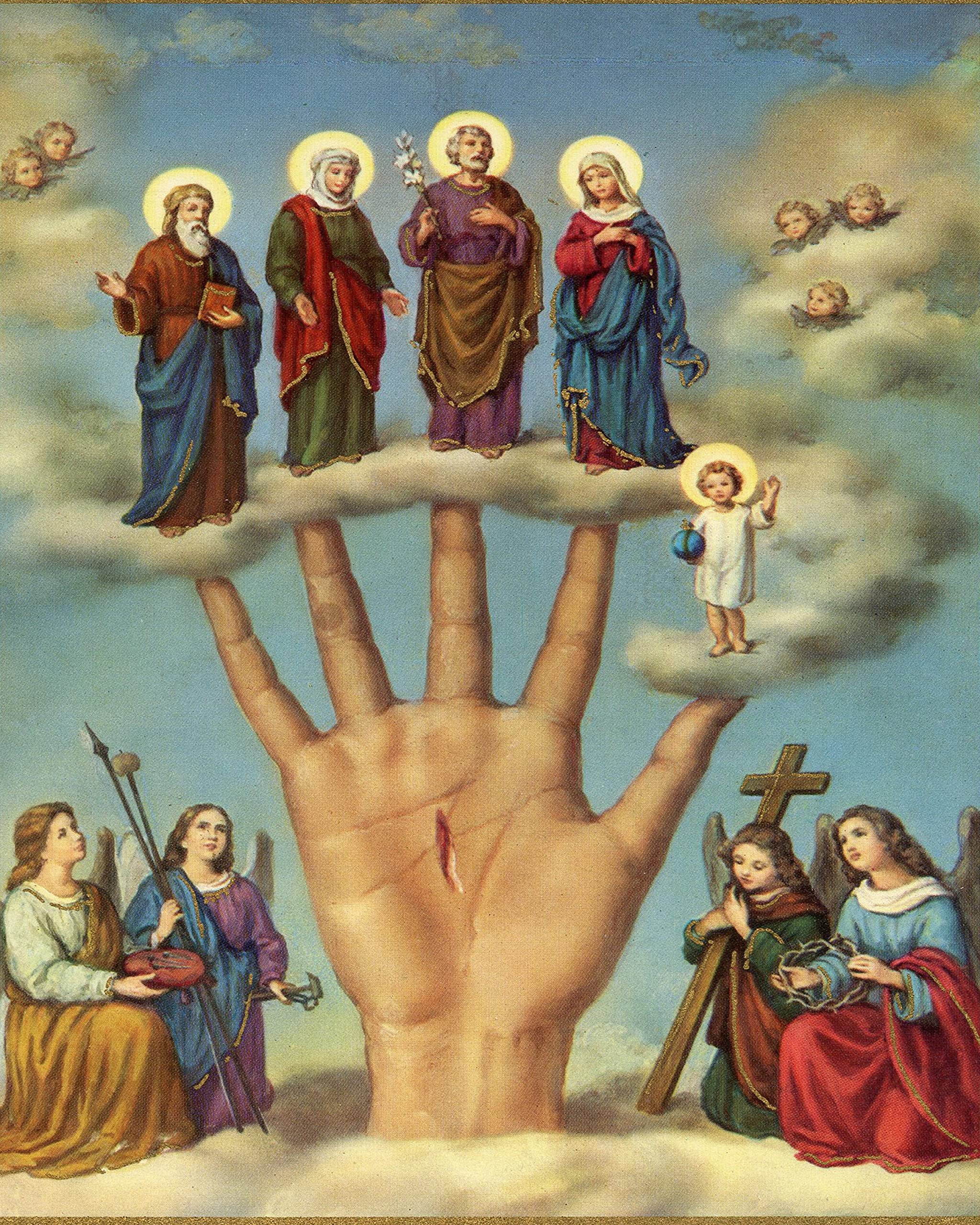 Catholic print picture - MOST POWERFUL HAND - 8" x 10" ready to be ...