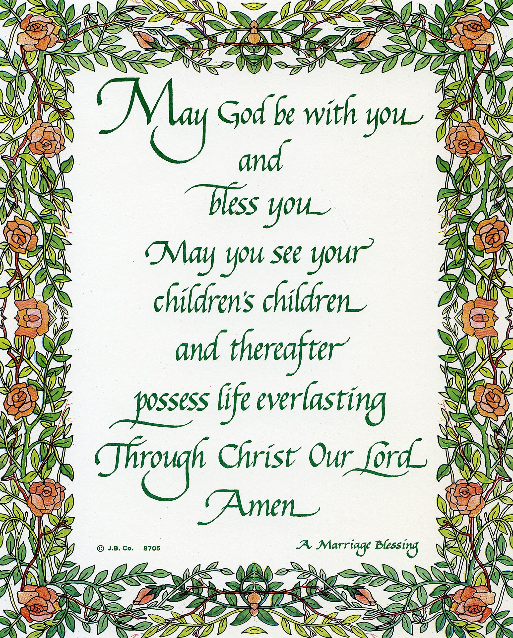 Catholic print picture - Marriage Prayer - 8" x 10" ready to be framed ...