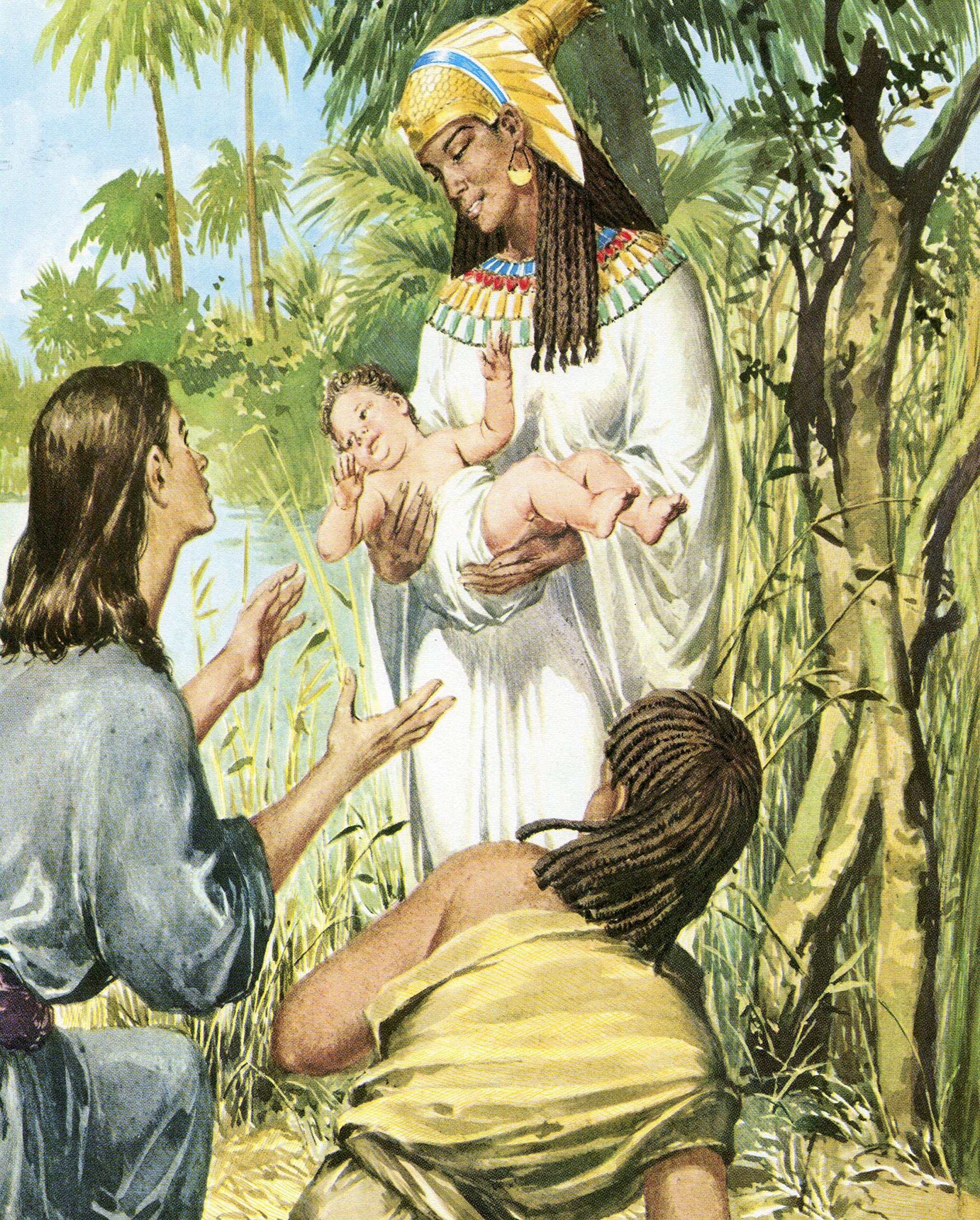 Catholic print picture - Moses is Found T - 8" x 10" ready to be framed ...