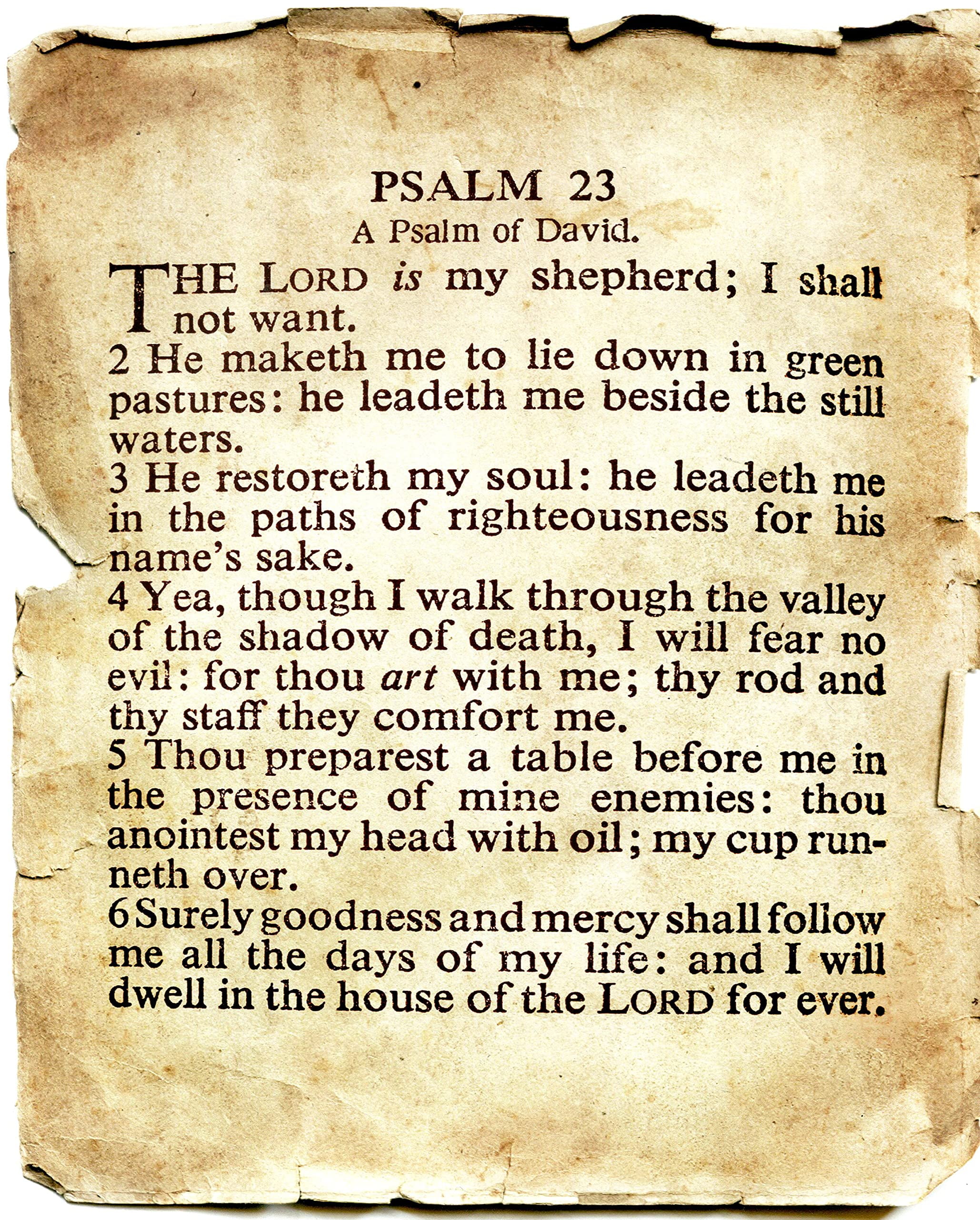Religious Christian Wall Art - Catholic Print Picture of Psalm 23 on ...