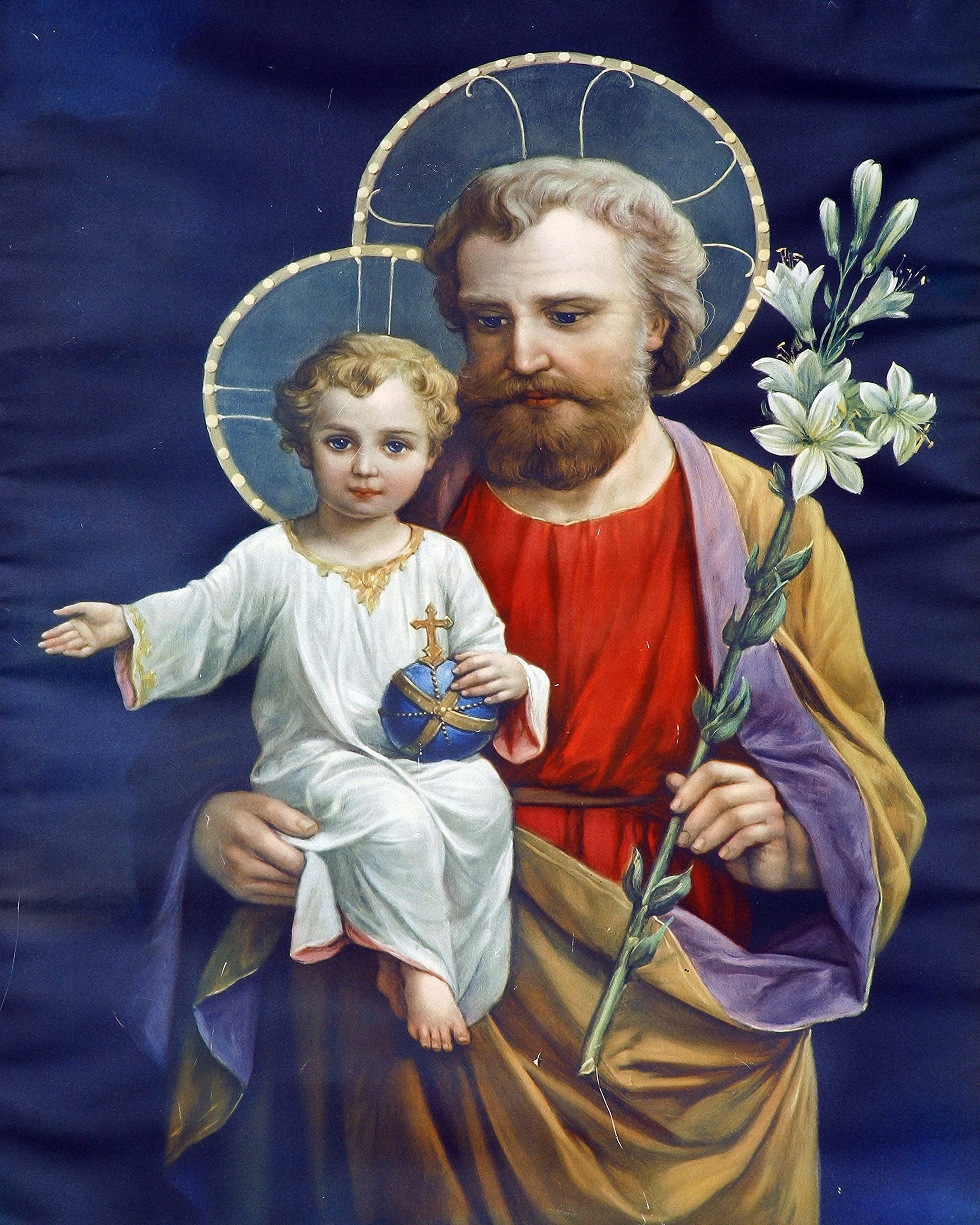 Catholic print picture - ST. JOSEPH SH - 8" x 10" ready to be framed - Walmart.com