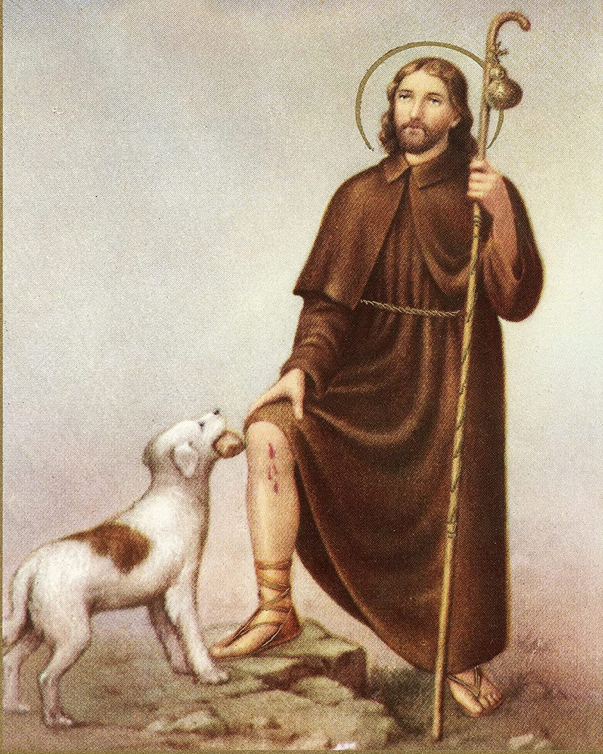 Catholic print picture - ST. ROQUE - 8" x 10" ready to be framed ...