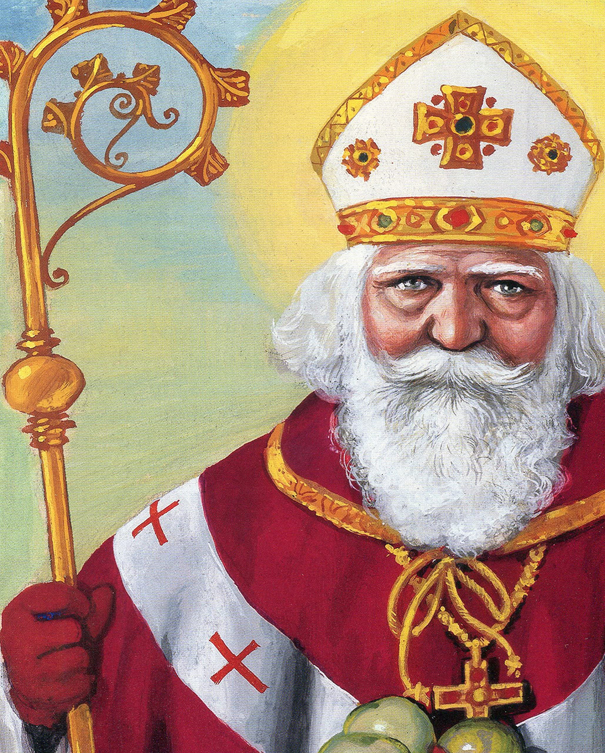 Catholic print picture - St Nicholas N - 8" x 10" ready to be framed ...