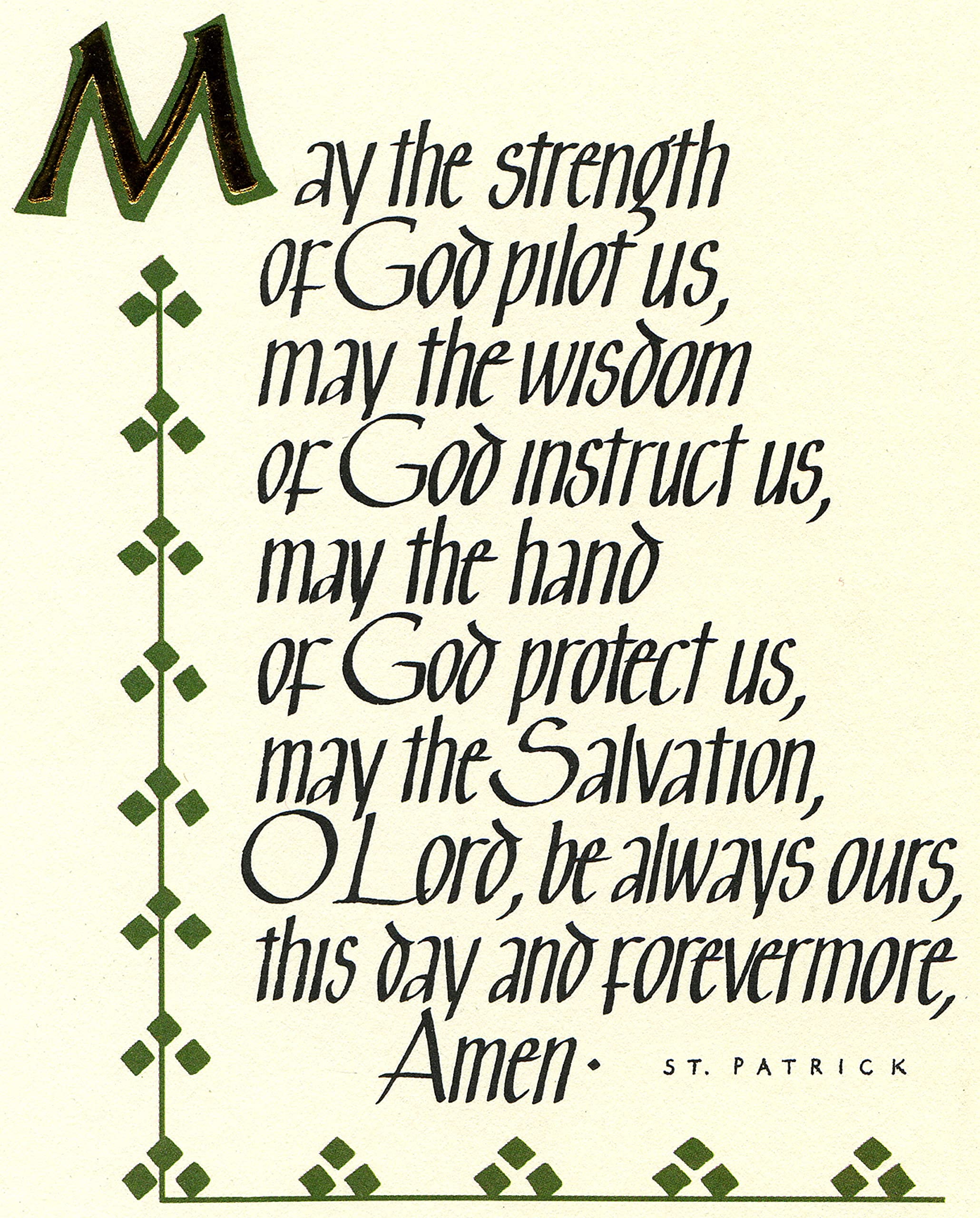 Catholic print picture - St. Patrick Prayer - 8" x 10" ready to be ...