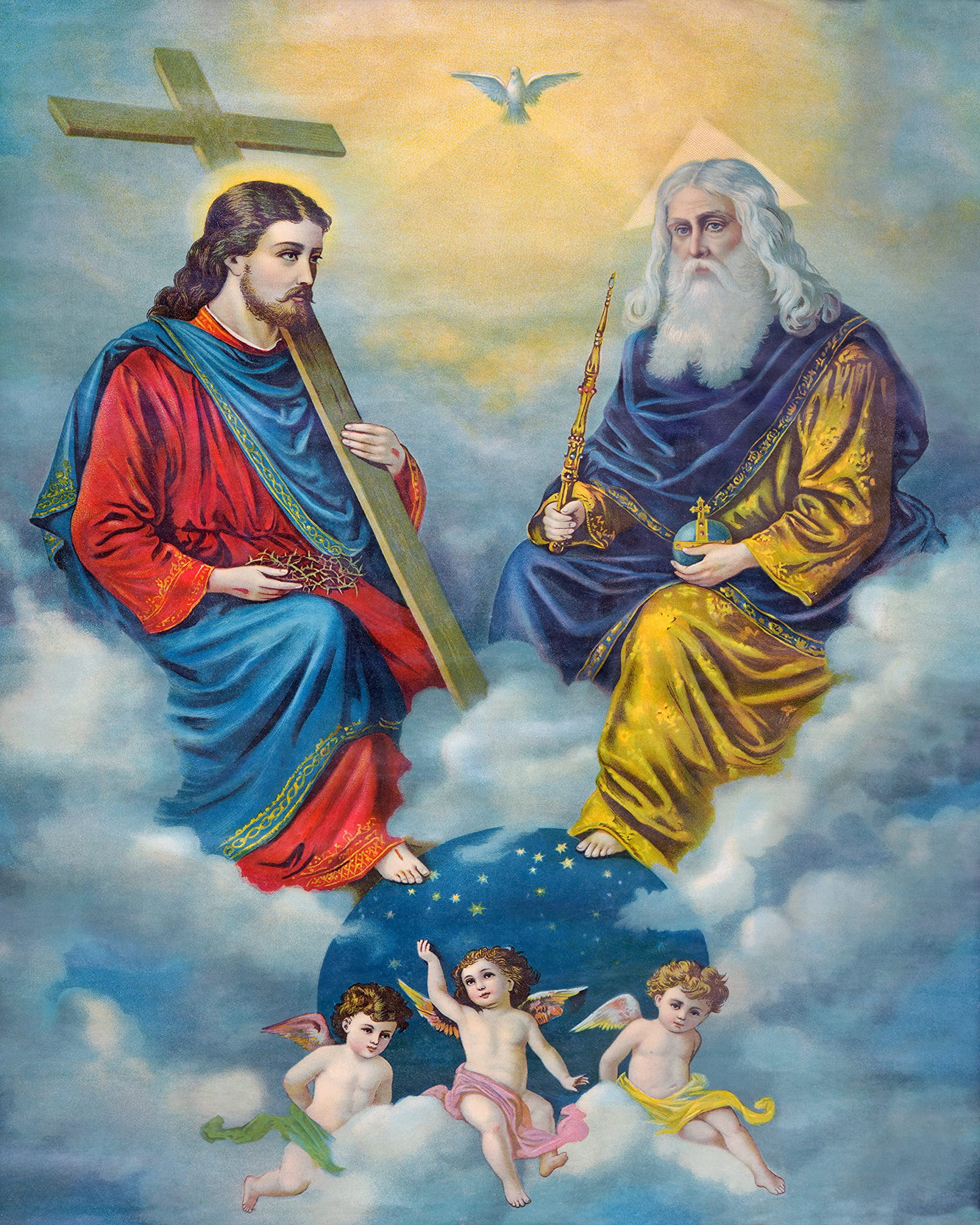 Catholic print picture - THE HOLY TRINITY SH1 - 8" x 10" ready to be ...