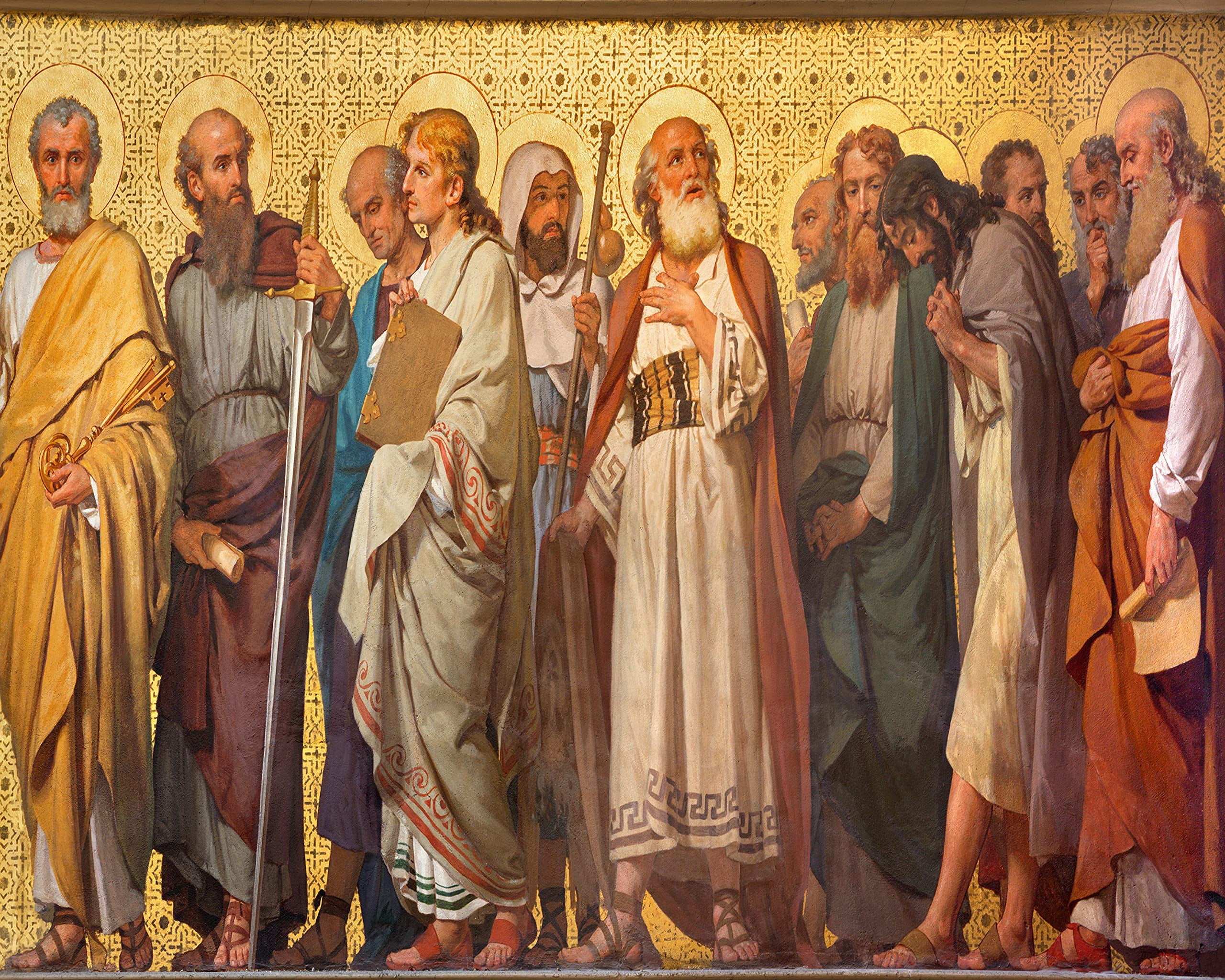 Catholic print picture - THE TWELVE APOSTLES SH - 8" x 10" ready to be ...
