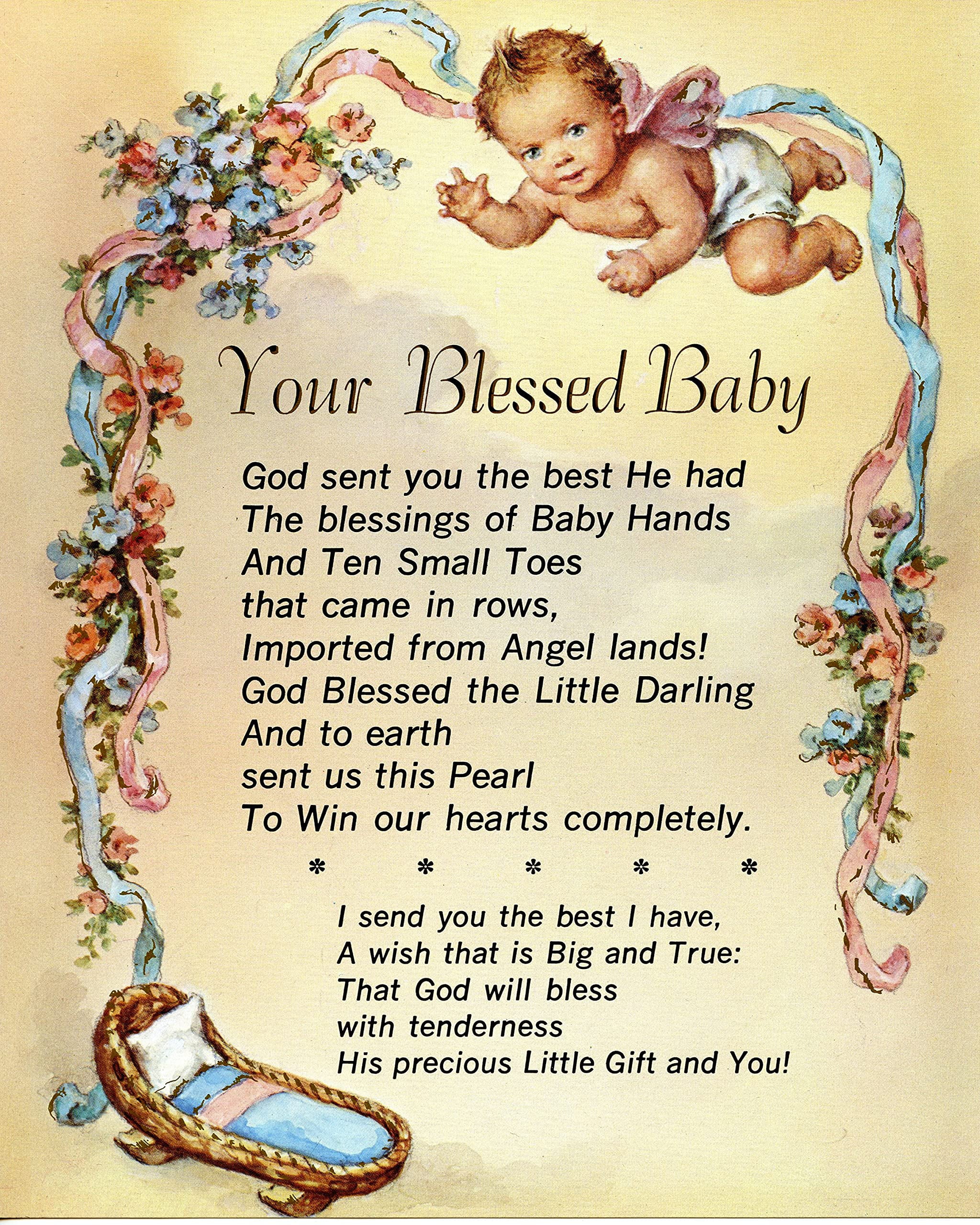 Catholic print picture - YOUR BLESSED BABY - 8" x 10" ready to be ...