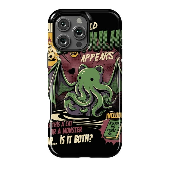 Cathulhu Funny Cat Artwork For iPhone 11 to 17 Pro Max Compatible Phone ...