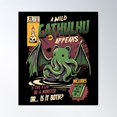 Cathulhu Poster Wall Art Modern Wall Decor For Living Room Bedroom Art ...