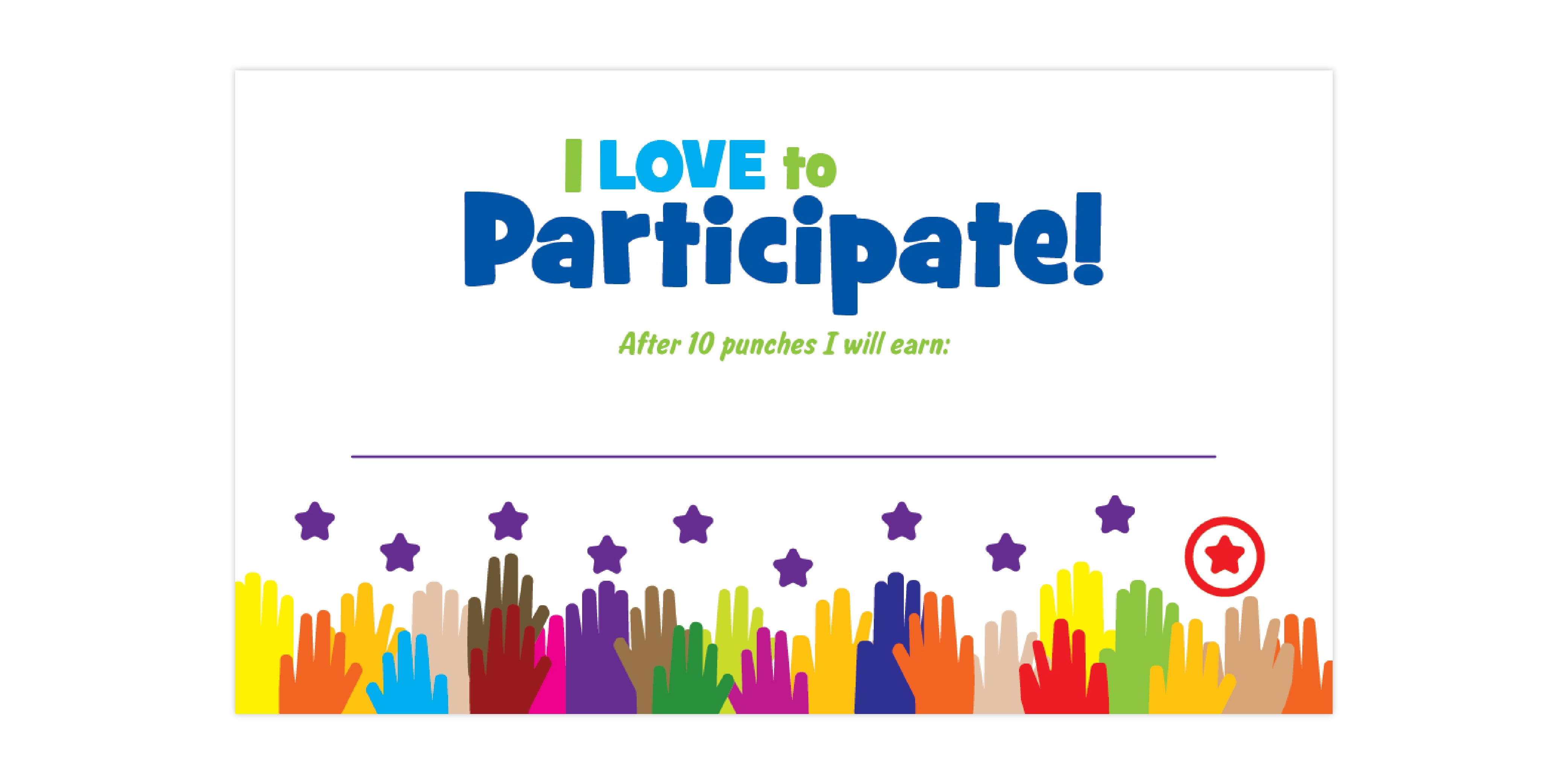 CathyFrank Participation Reward Punch Card Pack of 100, Student ...