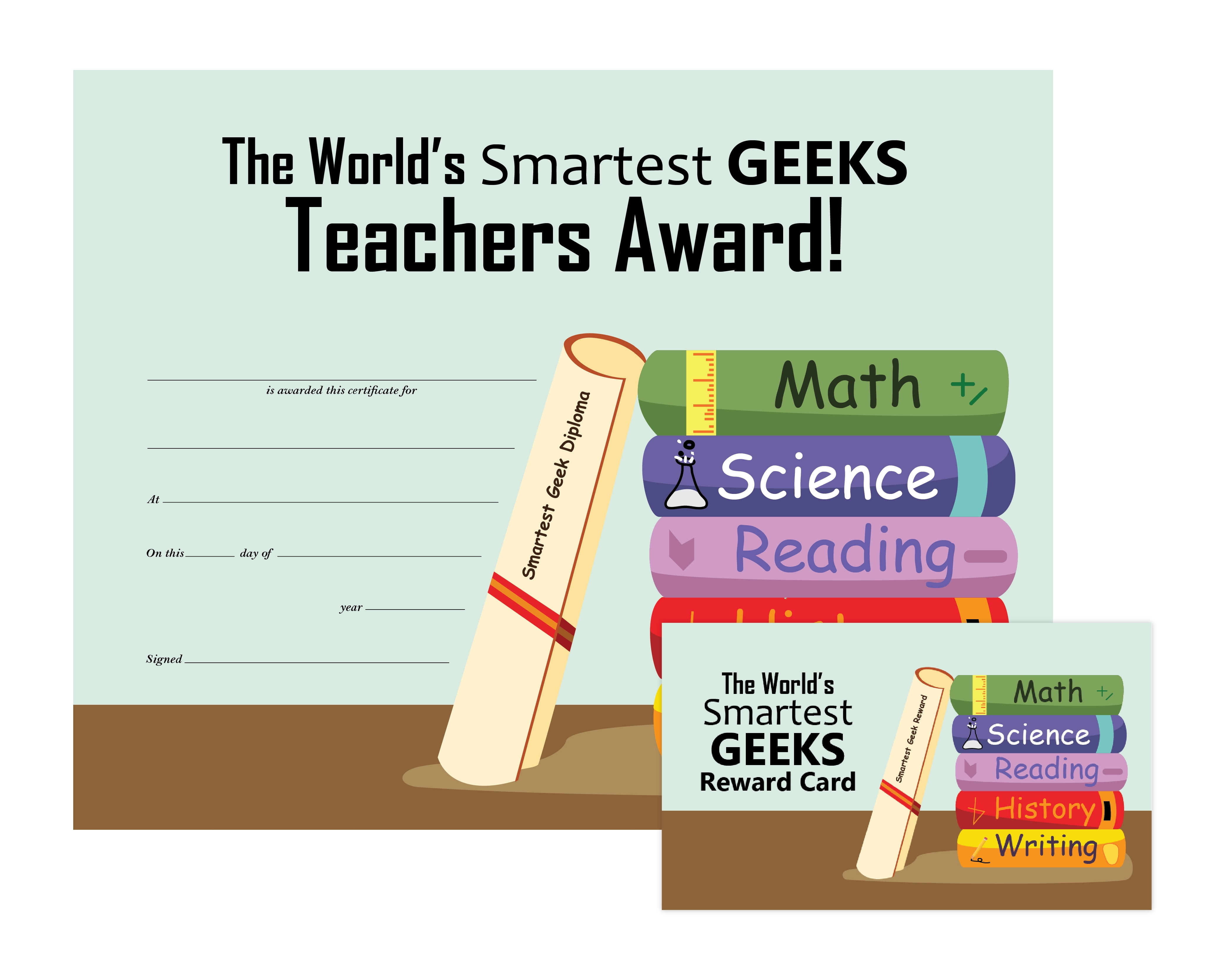 CathyFrank The World's Smartest Geeks Teachers Award Certificate ...