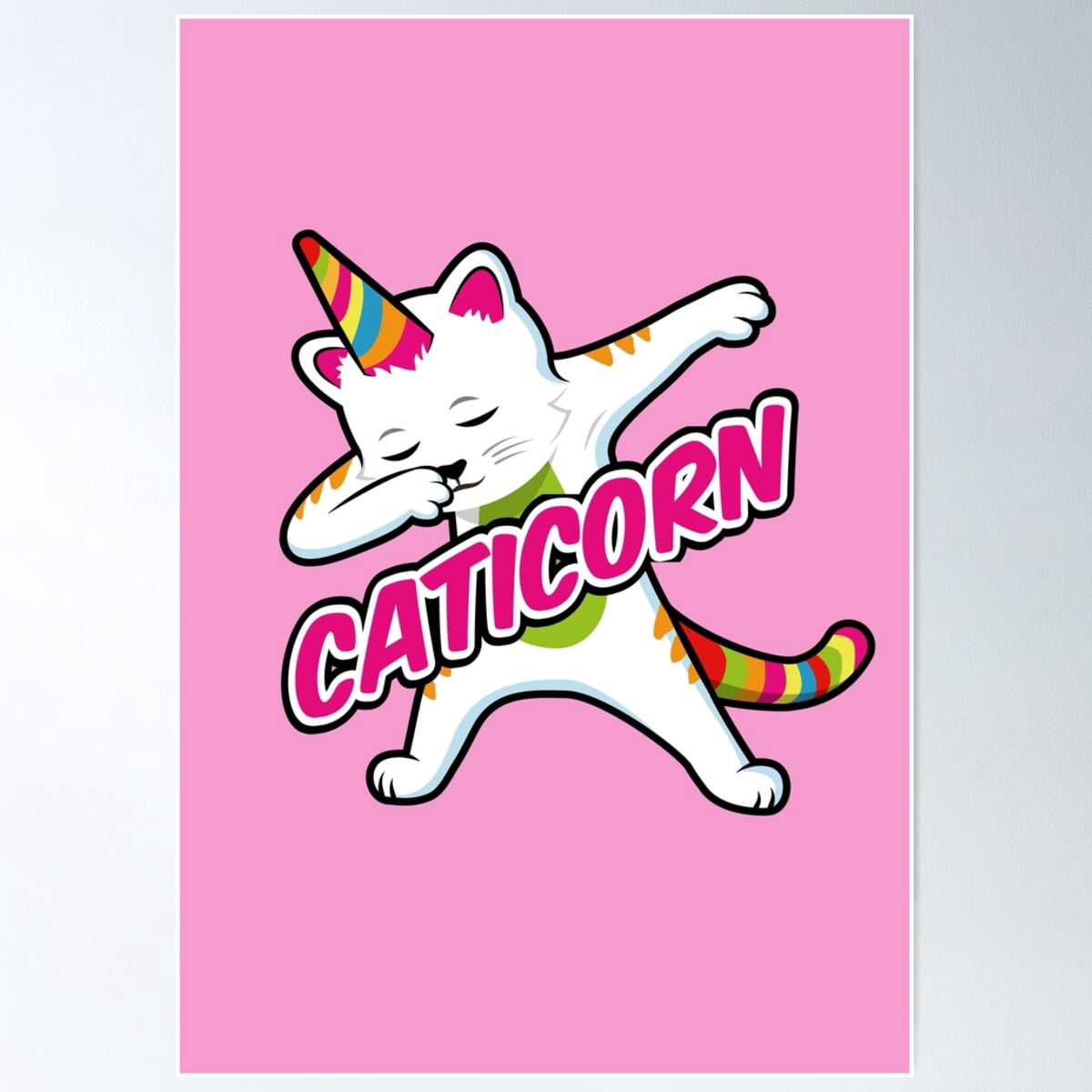 Caticorn - Funny Dabbing Unicorn Cat Poster Wall Art Modern Wall Decor ...