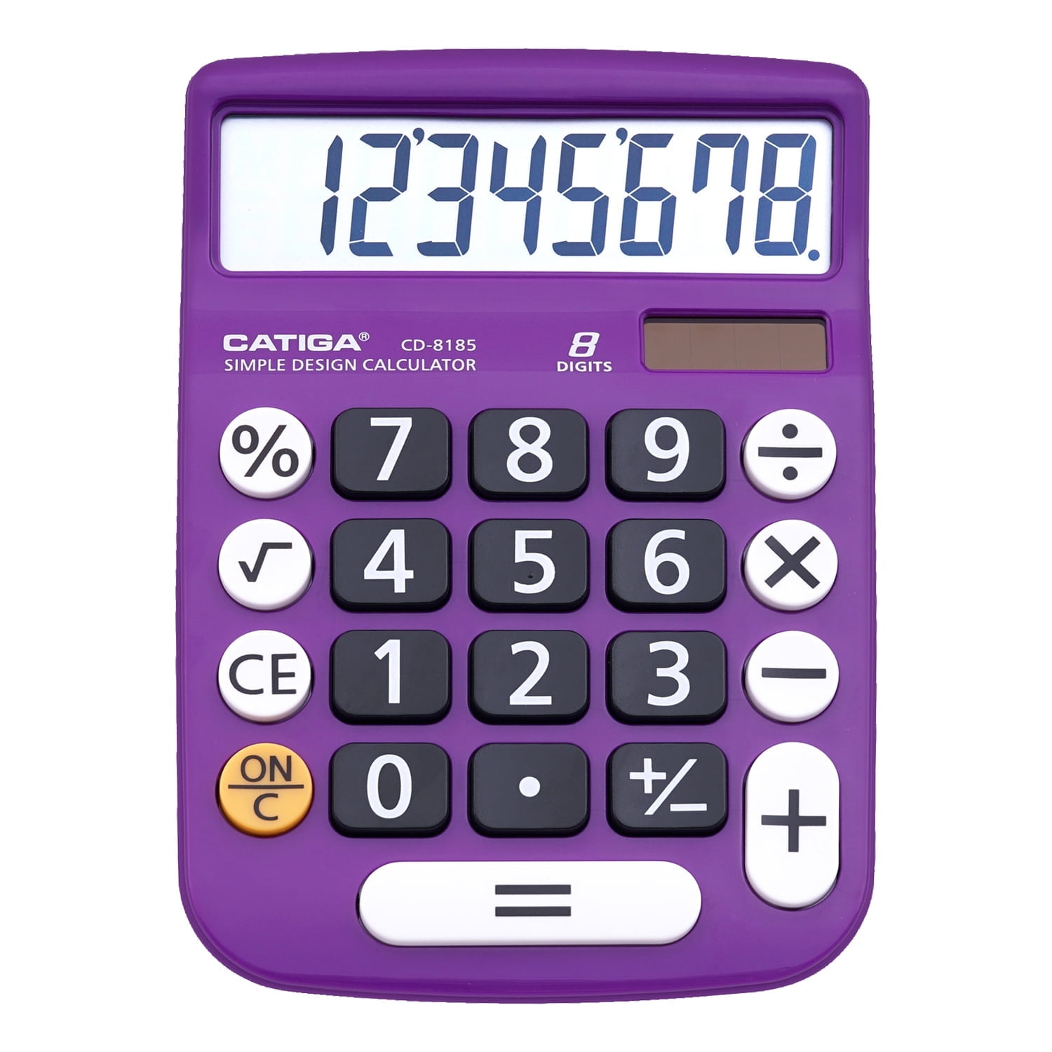 CATIGA CD-8185 8-Digit Calculator, Large LCD & Buttons, Dual Power (Purple) - Walmart.com
