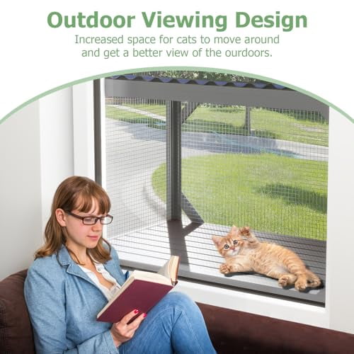 Catio Outdoor Cat Enclosure - Window Perch for Sunbathing, Napping ...