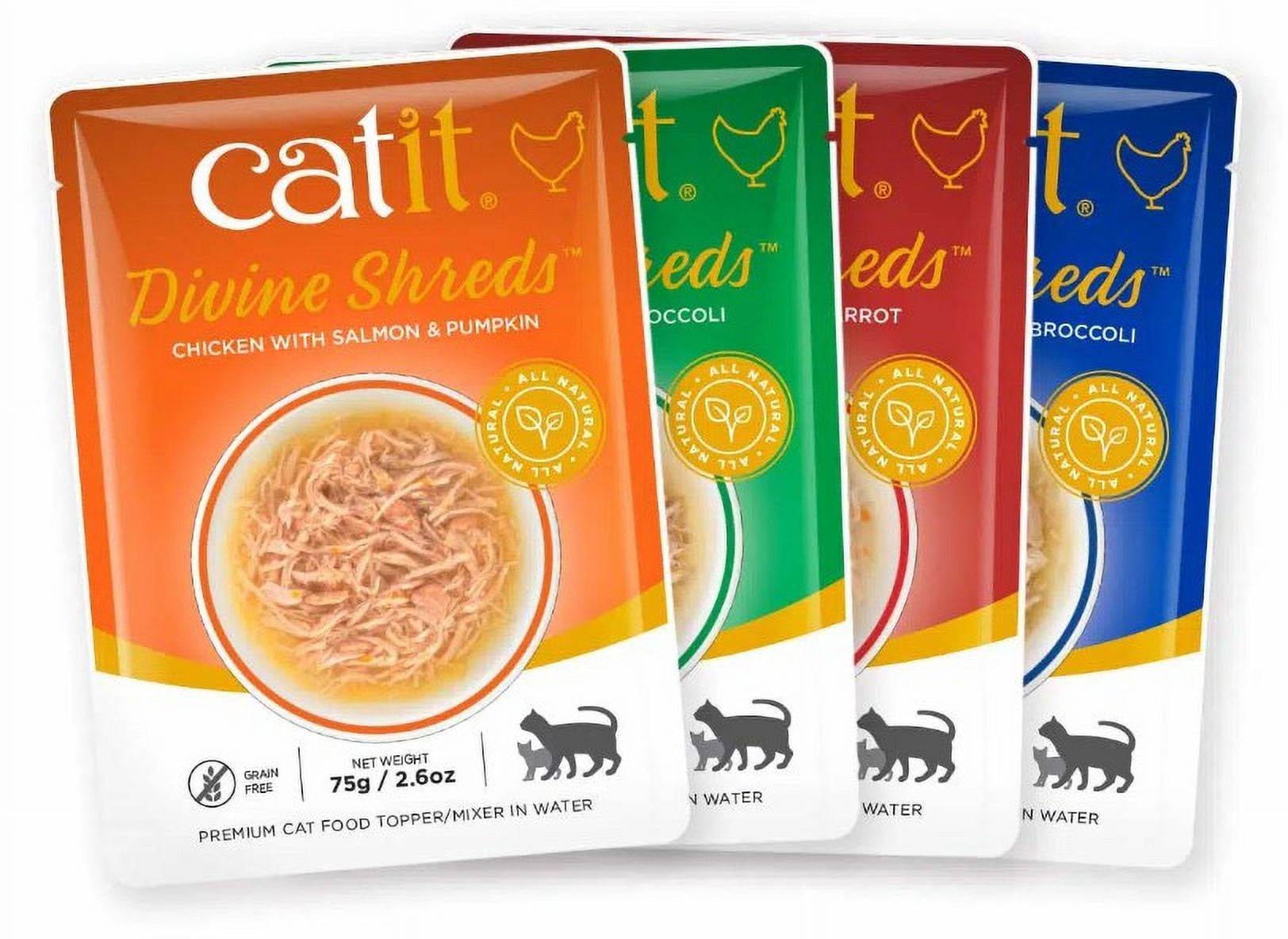 Catit Divine Shreds Chicken Variety Pack [Cat Food, Catit, Cat Supplies ...