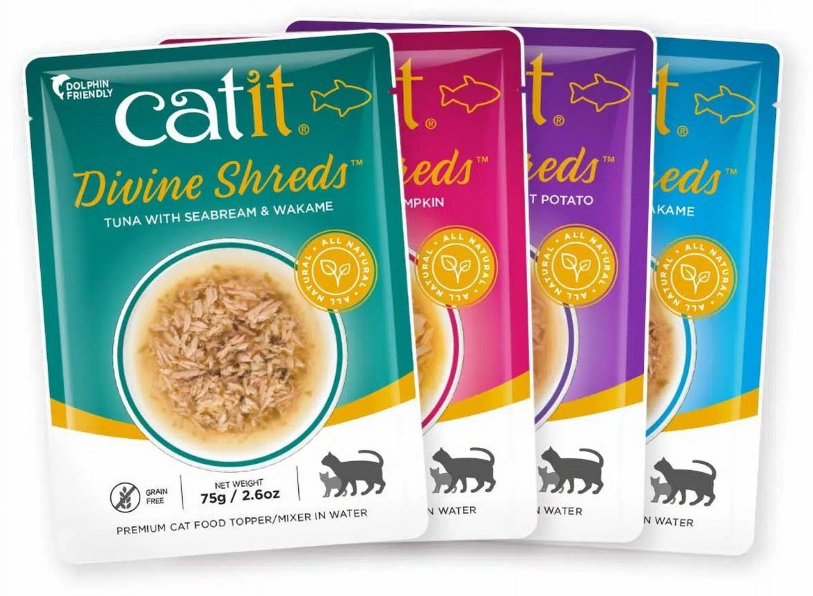 Catit Divine Shreds Tuna Variety Pack [Cat Food, Catit, Cat Supplies ...