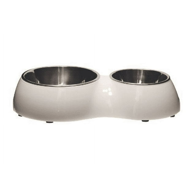 Catit Double Diner Pet Feeding Bowls, White - Walmart.com