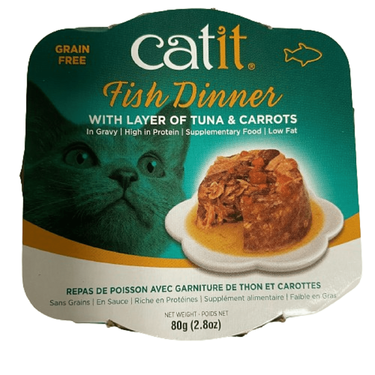 Catit Fish Dinner With Tuna And Carrot 2.8 Oz (12 Pack) - Walmart.com