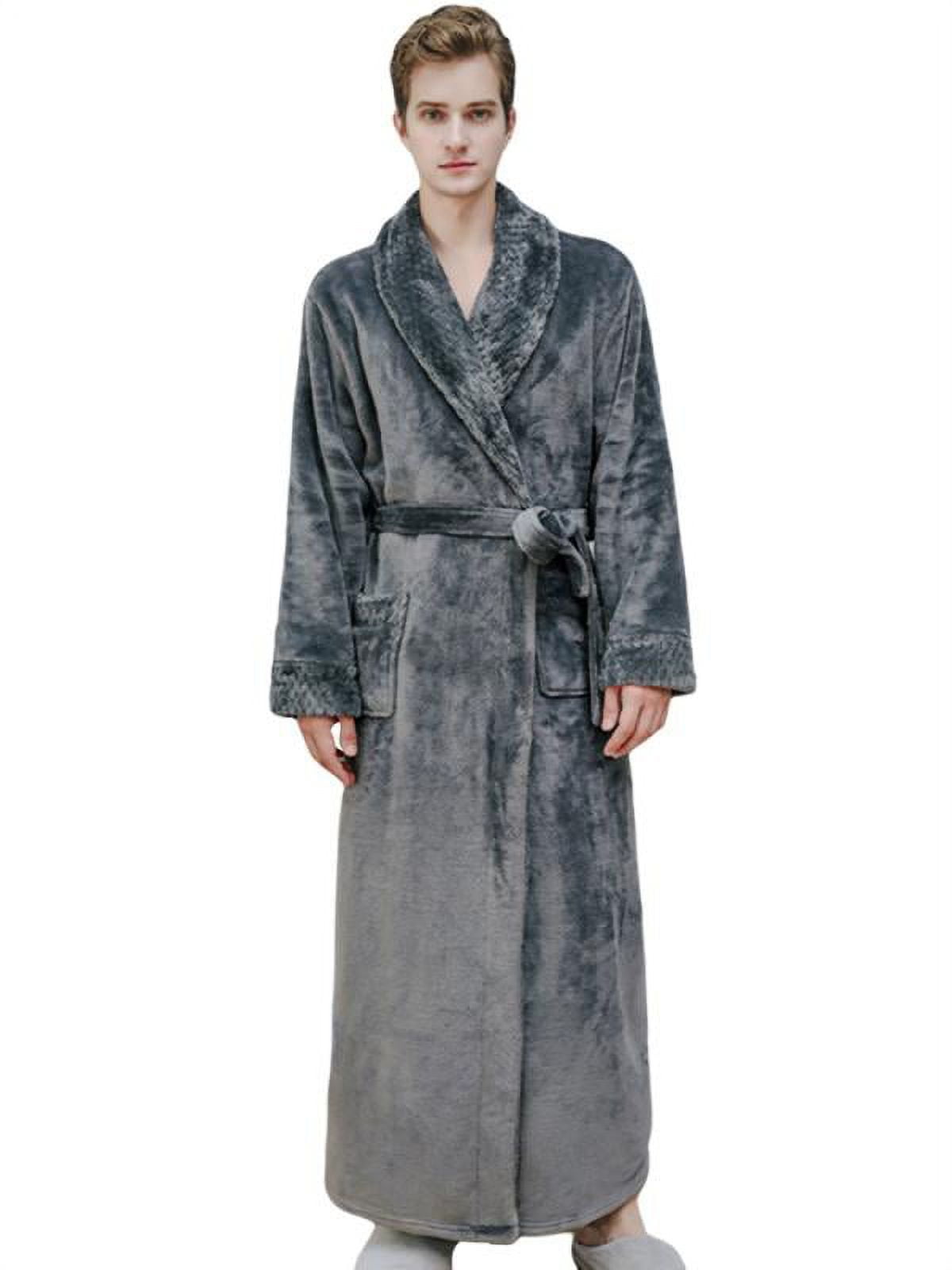 Catlerio Womens Robe Long Fleece Bathrobe Warm Waist Belt Super Soft