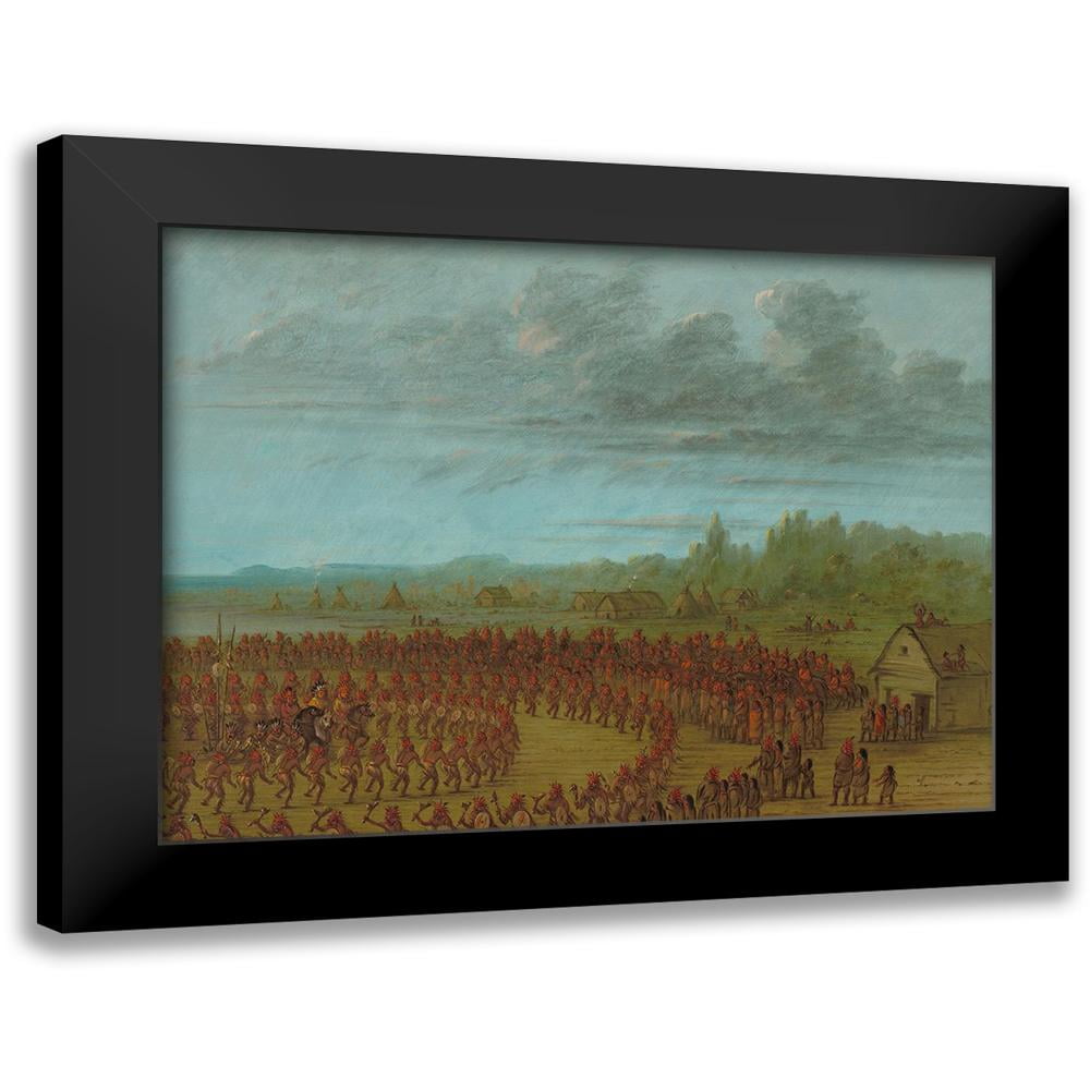 Catlin, George 14x12 Black Modern Framed Museum Art Print Titled - War ...
