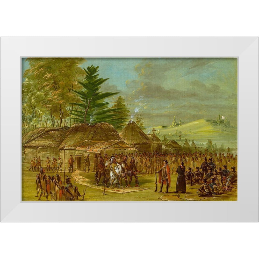 Catlin, George 18x13 White Modern Wood Framed Museum Art Print Titled ...