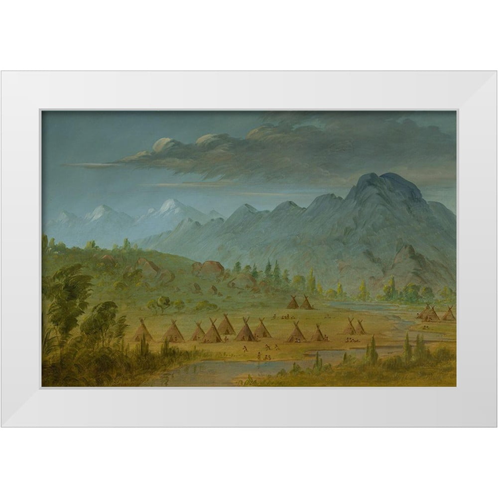 Catlin, George 32x23 White Modern Wood Framed Museum Art Print Titled ...