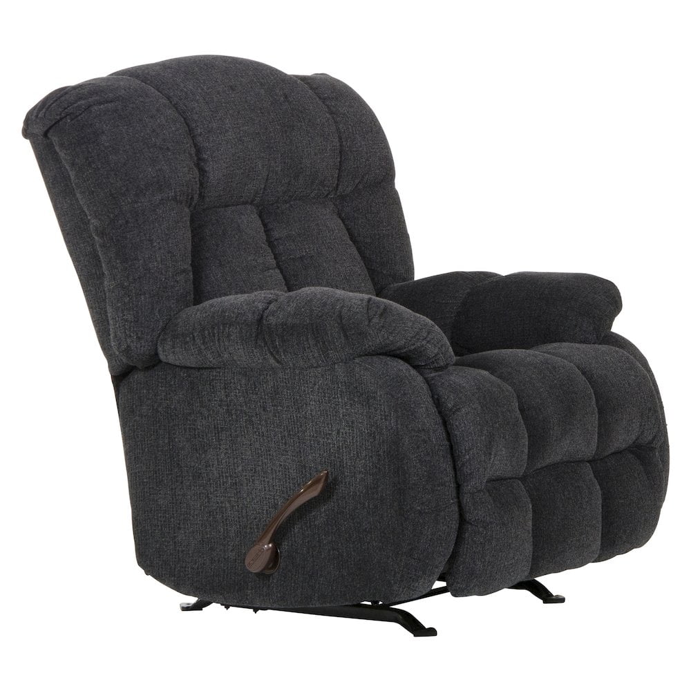 Brock Manual Rocker Recliner in Slate Gray Chenille Fabric, Comfort ...