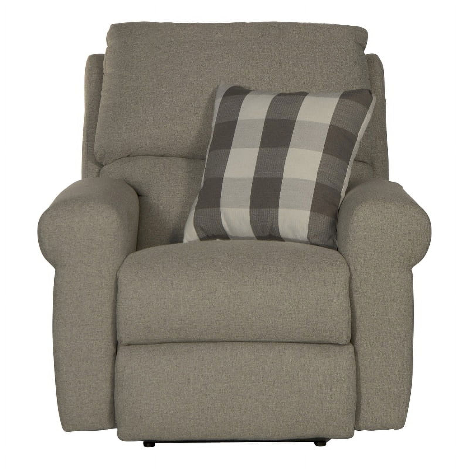 Catnapper Eastland Power Recliner in Gray Polyester Fabric with Accent ...