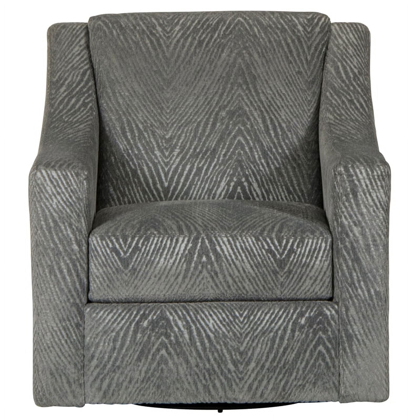 Catnapper Jefferson Swivel Accent Chair in Gray Polyester Fabric ...
