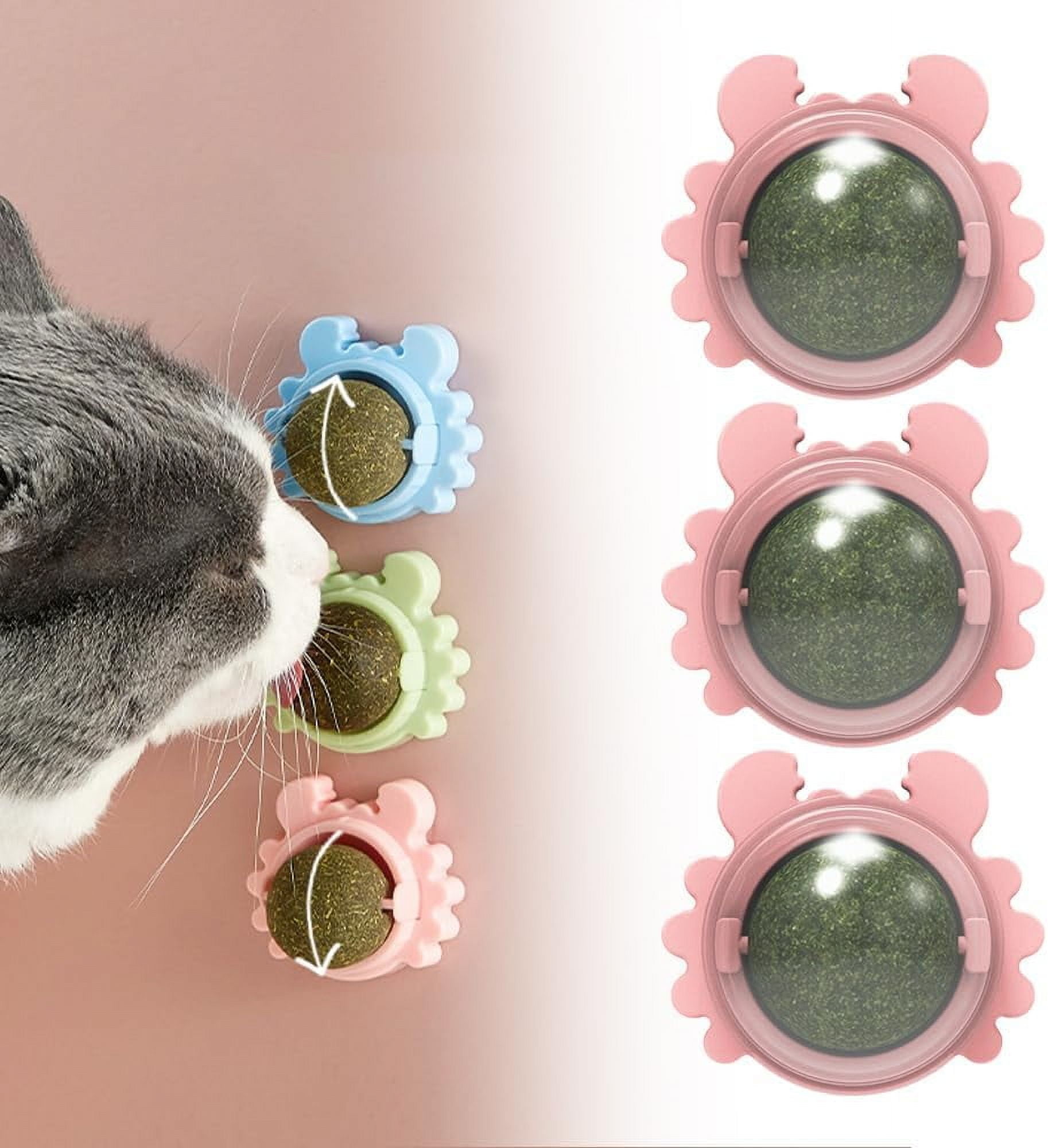 Catnip Ball for Cats, 2025 New Wall Catnip Balls for Cats Lick, Cute Edible Cat Nips Organic ...