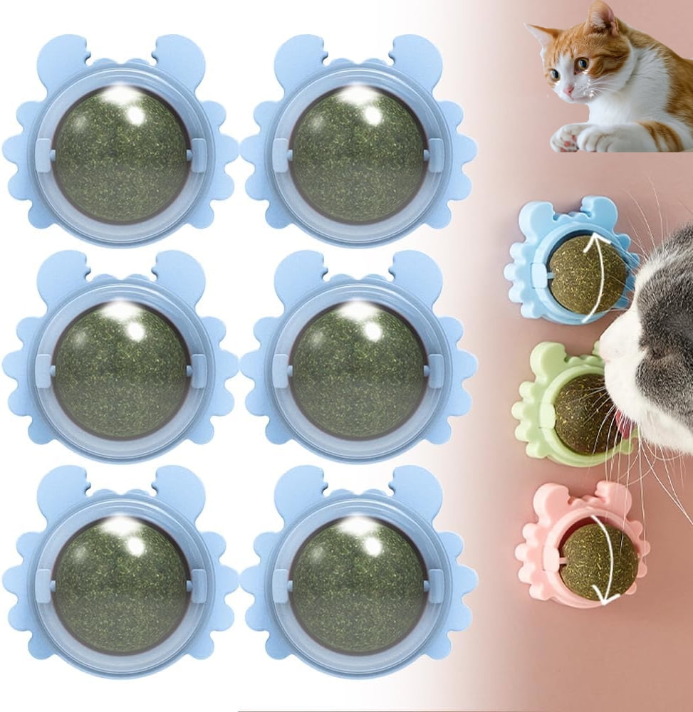 Catnip Ball for Cats, 2025 New Wall Catnip Balls for Cats Lick, Cute Edible Cat Nips Organic ...
