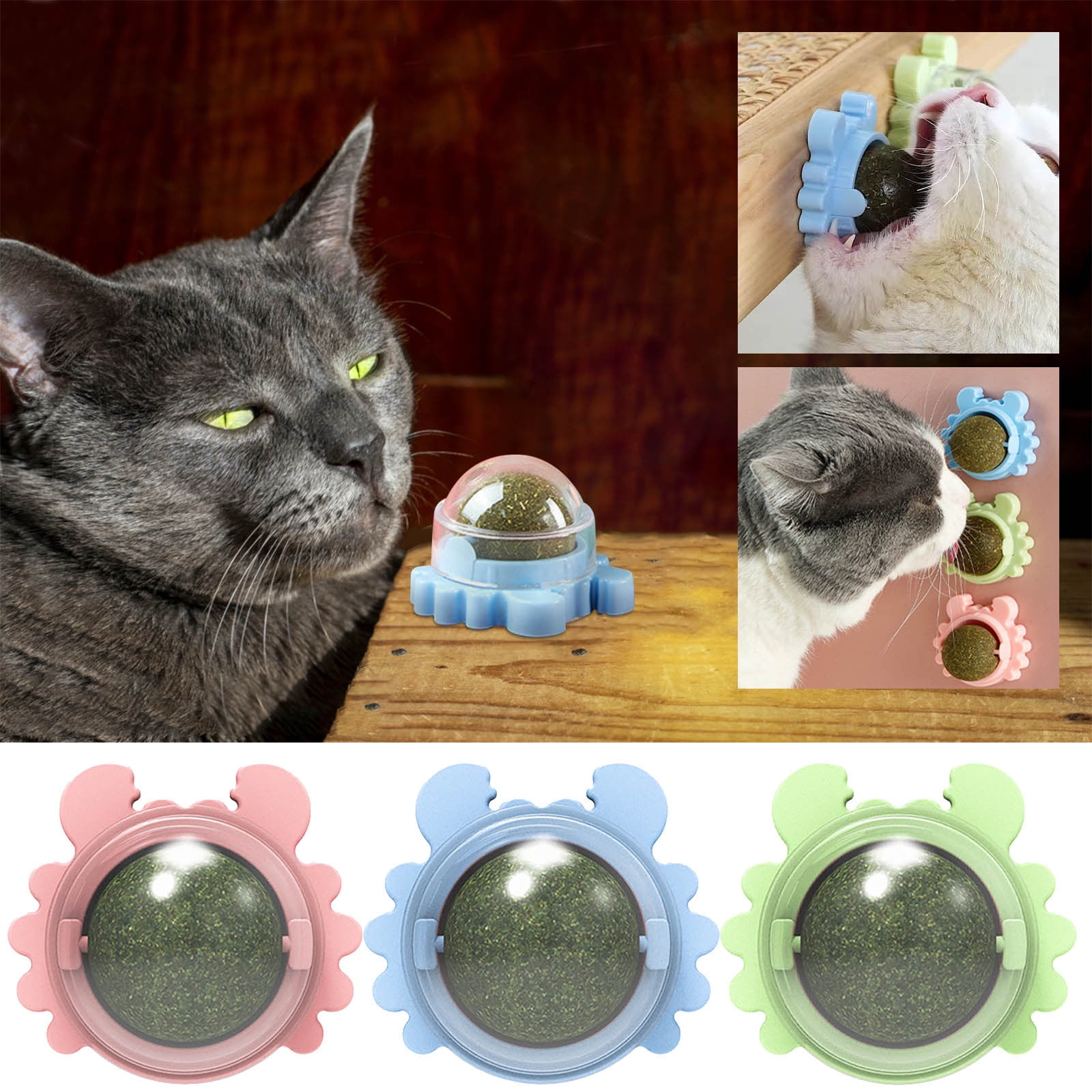 Catnip Ball for Cats | Crab-Shaped Catnip Wall Toy with Removable Cover ...