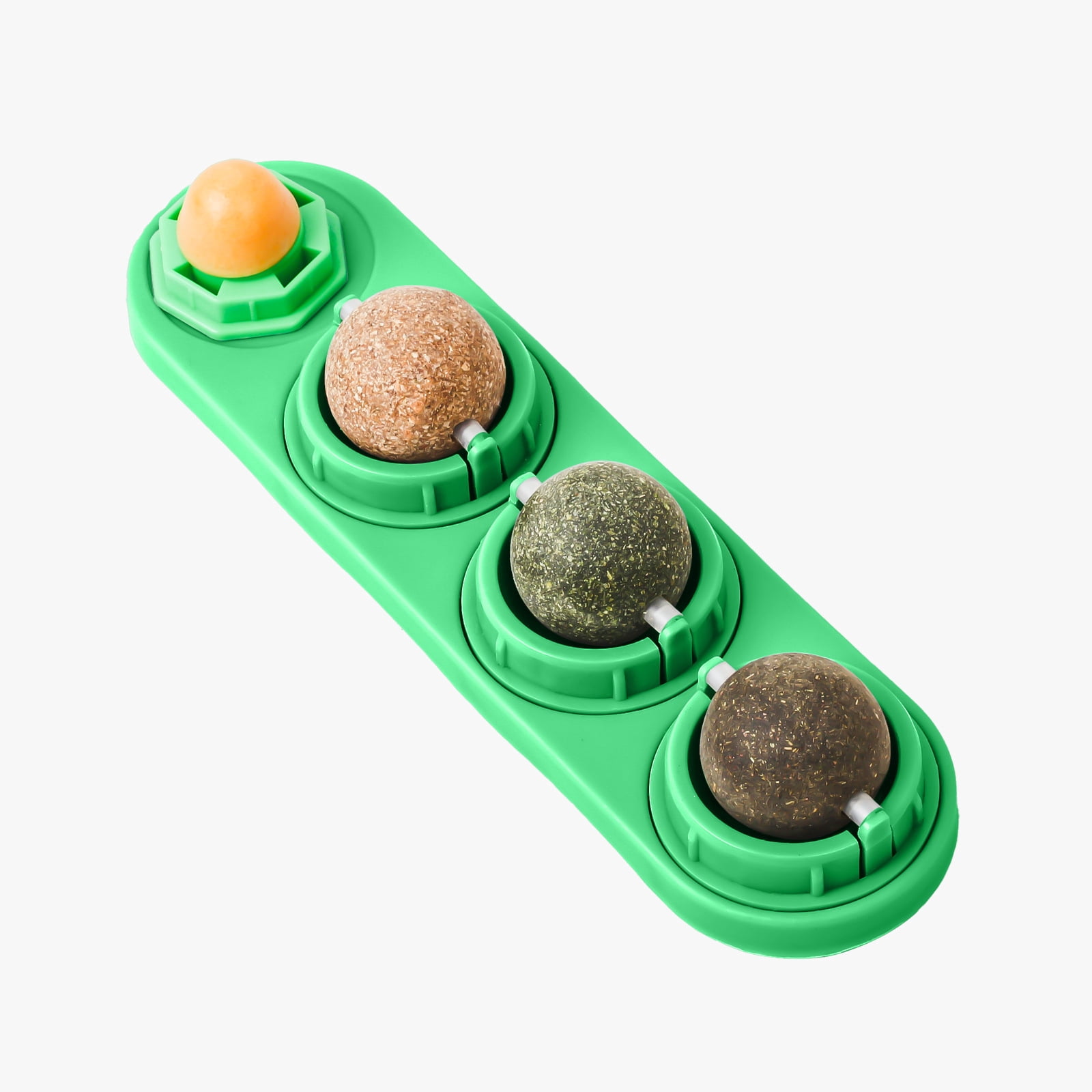 Catnip Balls for Wall, 4 Slots - Mint, Wooden Vine, Insect Fruit, Cat ...
