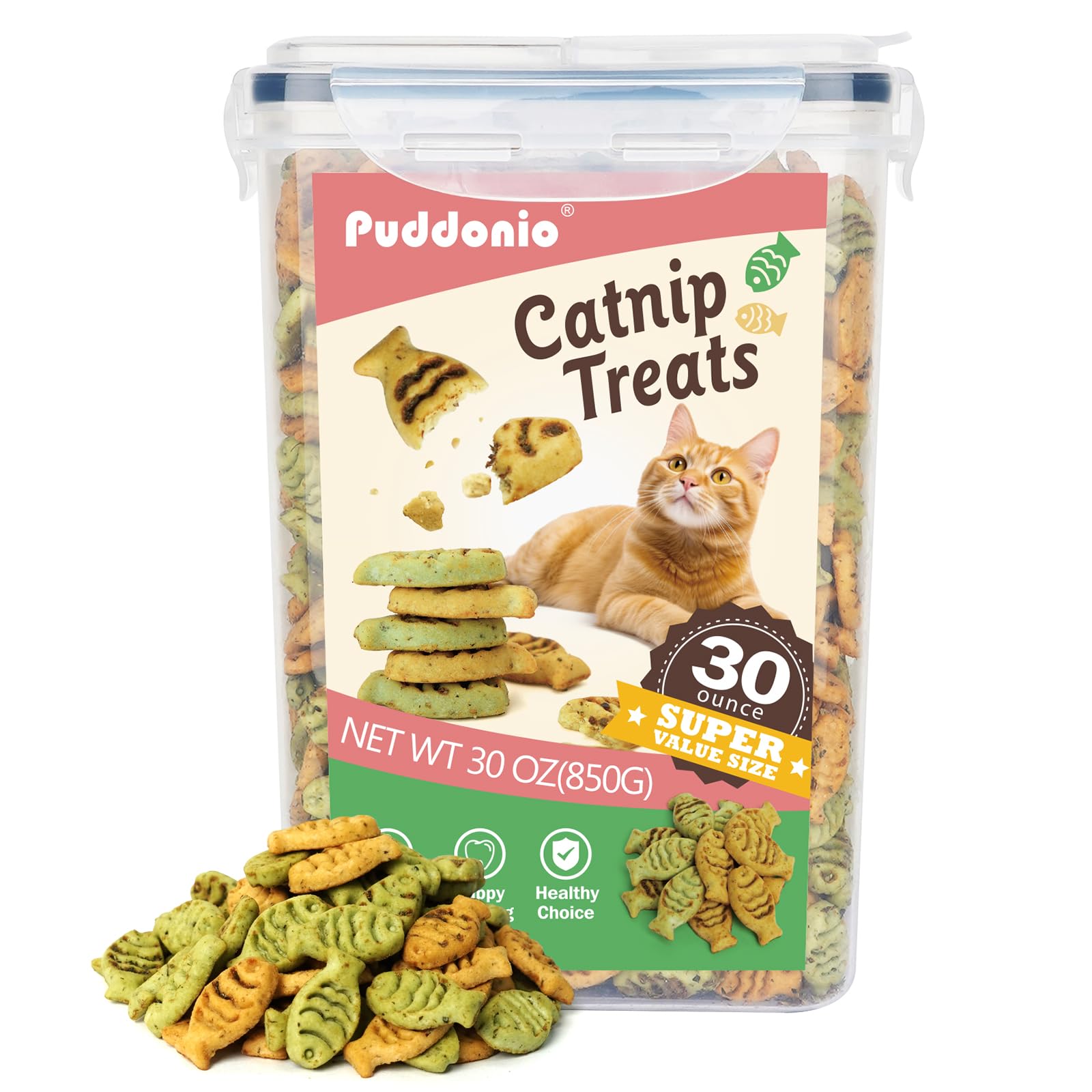 Catnip Cat Treats, Chicken and Salmon Flavor Cat Snacks, Training ...