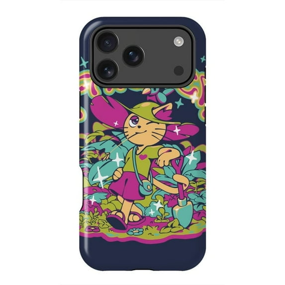 Catnip Farmer Whimsical Cat Cartoon Illustration for iPhone 17 to 11 ...