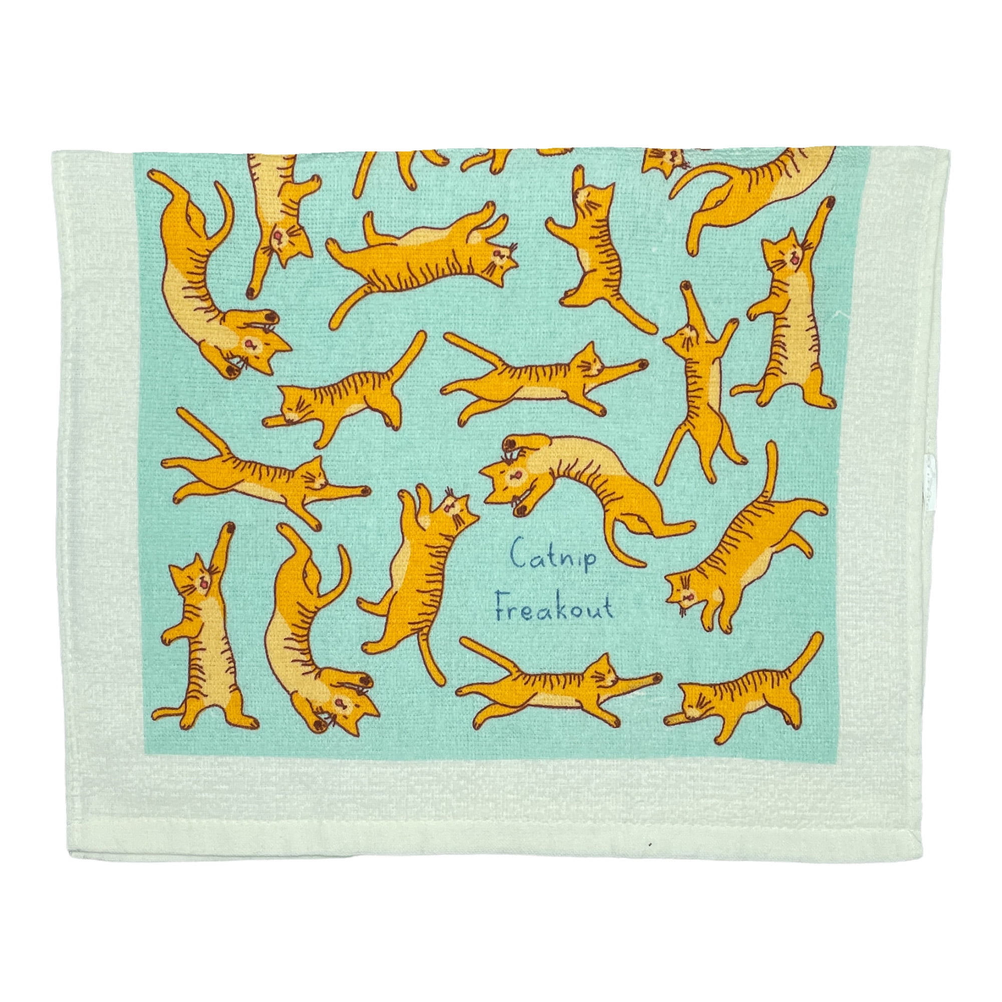 Catnip Freakout Funny Spazzing Kittten Tea Towel - Walmart.com